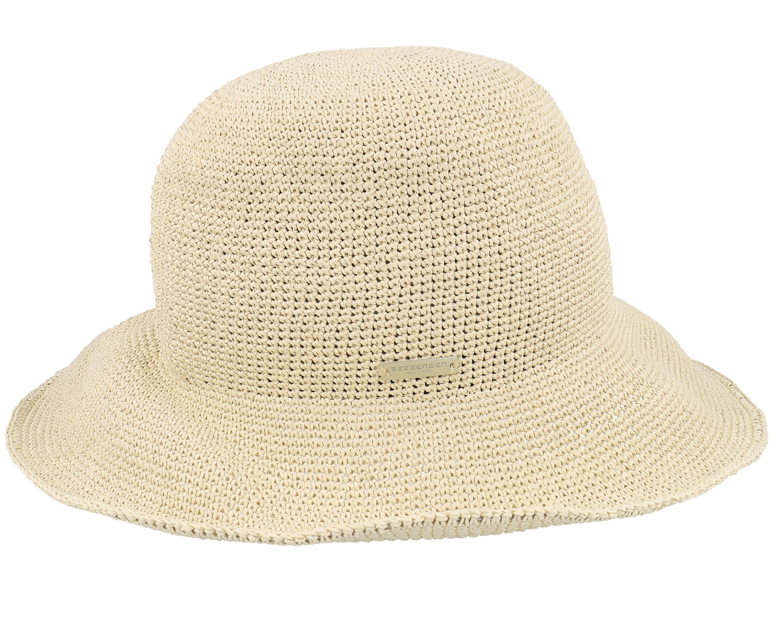 Delicate Paper Straw Bell-shaped hat in inen Cloche | Hatstore.ch