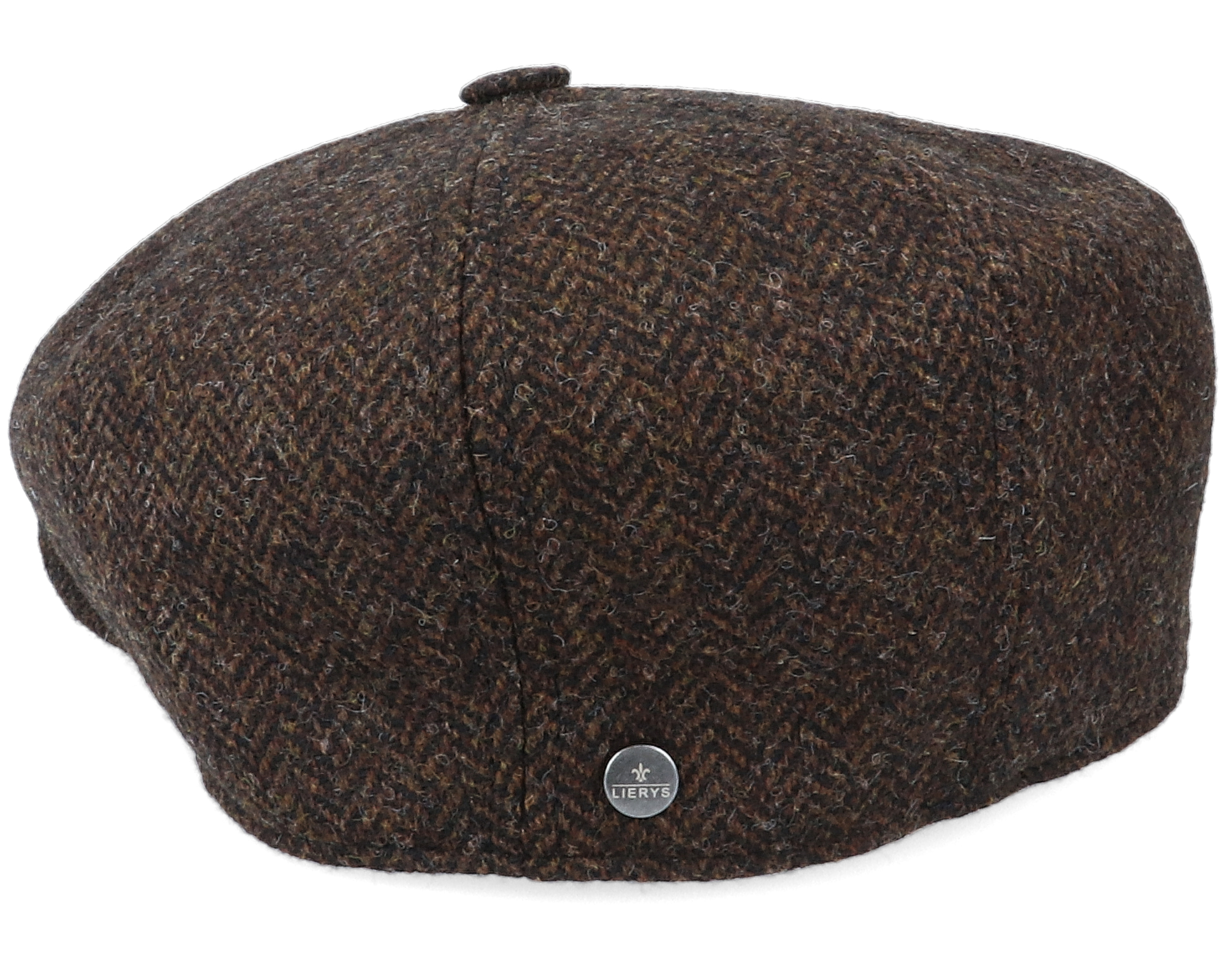 8-Panel Cap Wool Brown Flat Cap - Lierys cap | Hatstoreworld.com