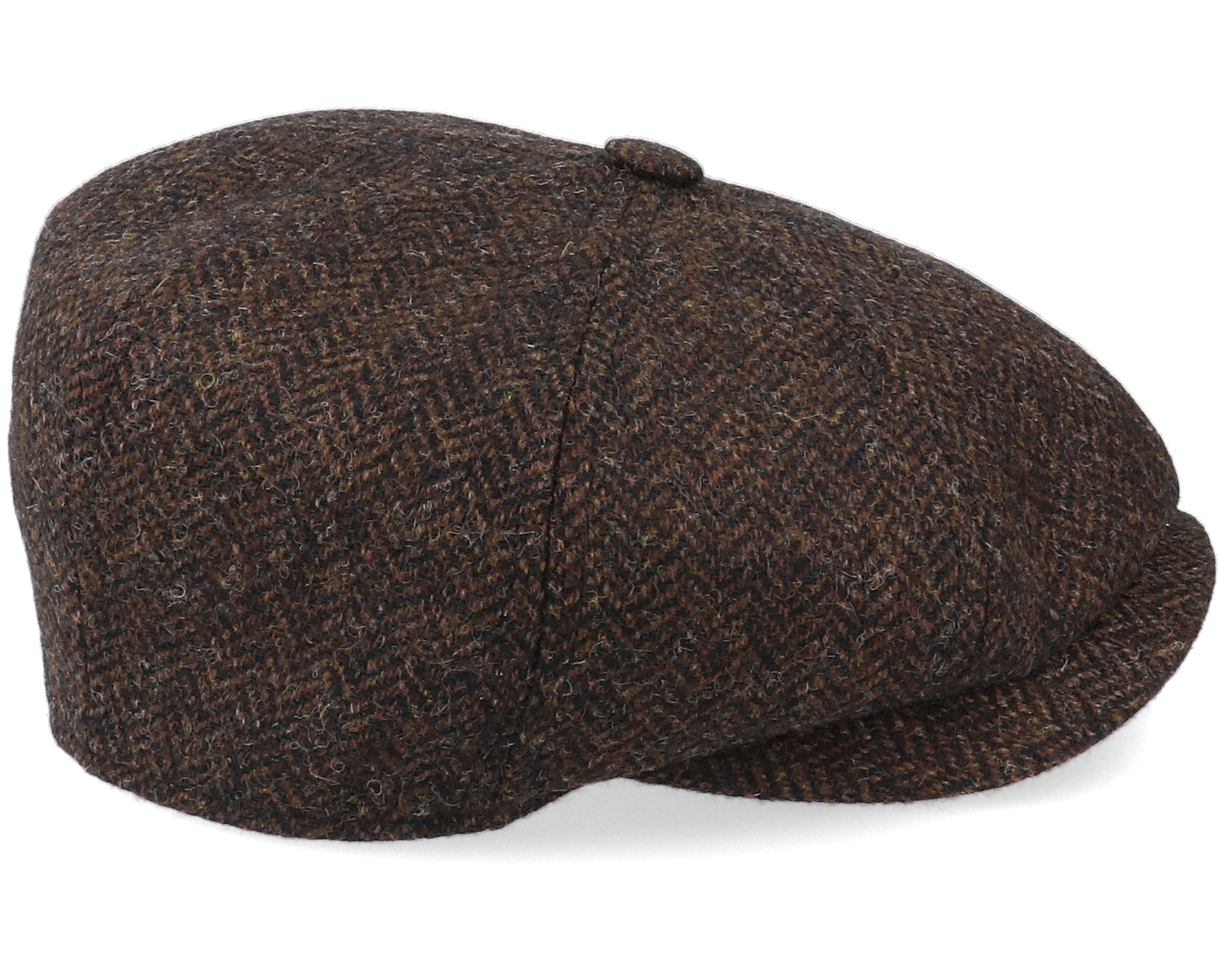 8-Panel Cap Wool Brown Flat Cap - Lierys cap | Hatstoreworld.com
