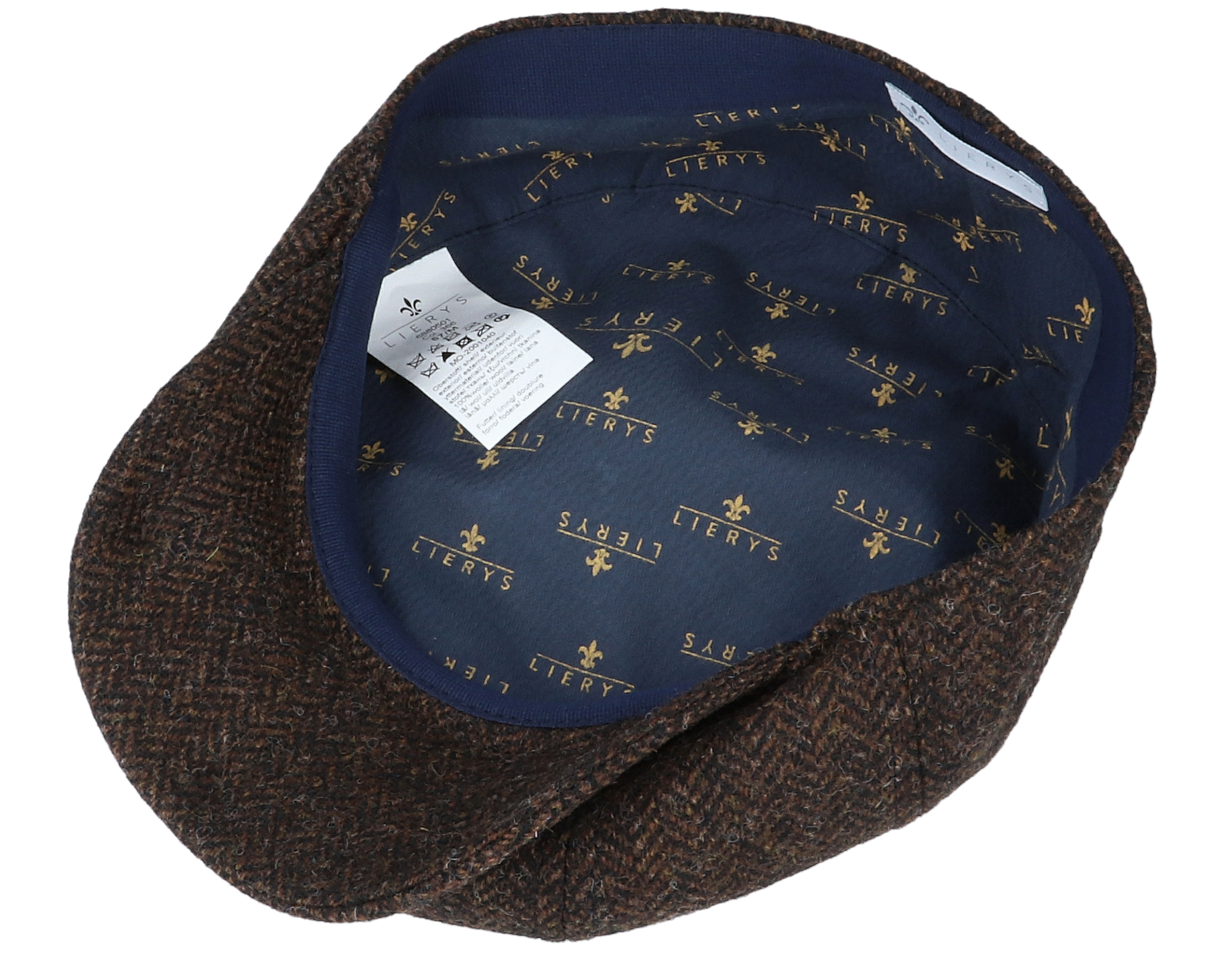 8-Panel Cap Wool Brown Flat Cap - Lierys cap | Hatstoreworld.com