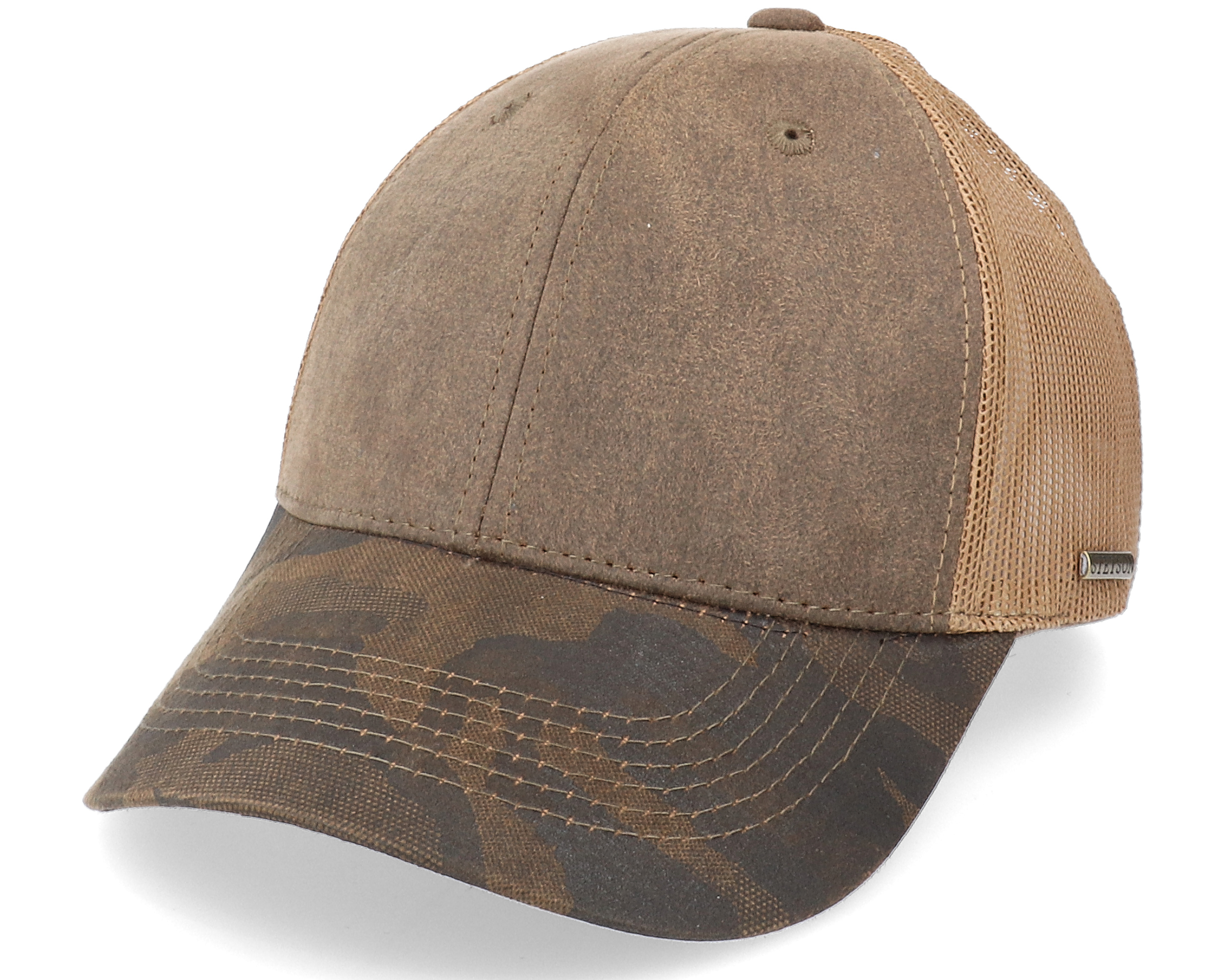 Baseball Camo Co/Pes-6-57 Brown Trucker | Hatstoreworld.com