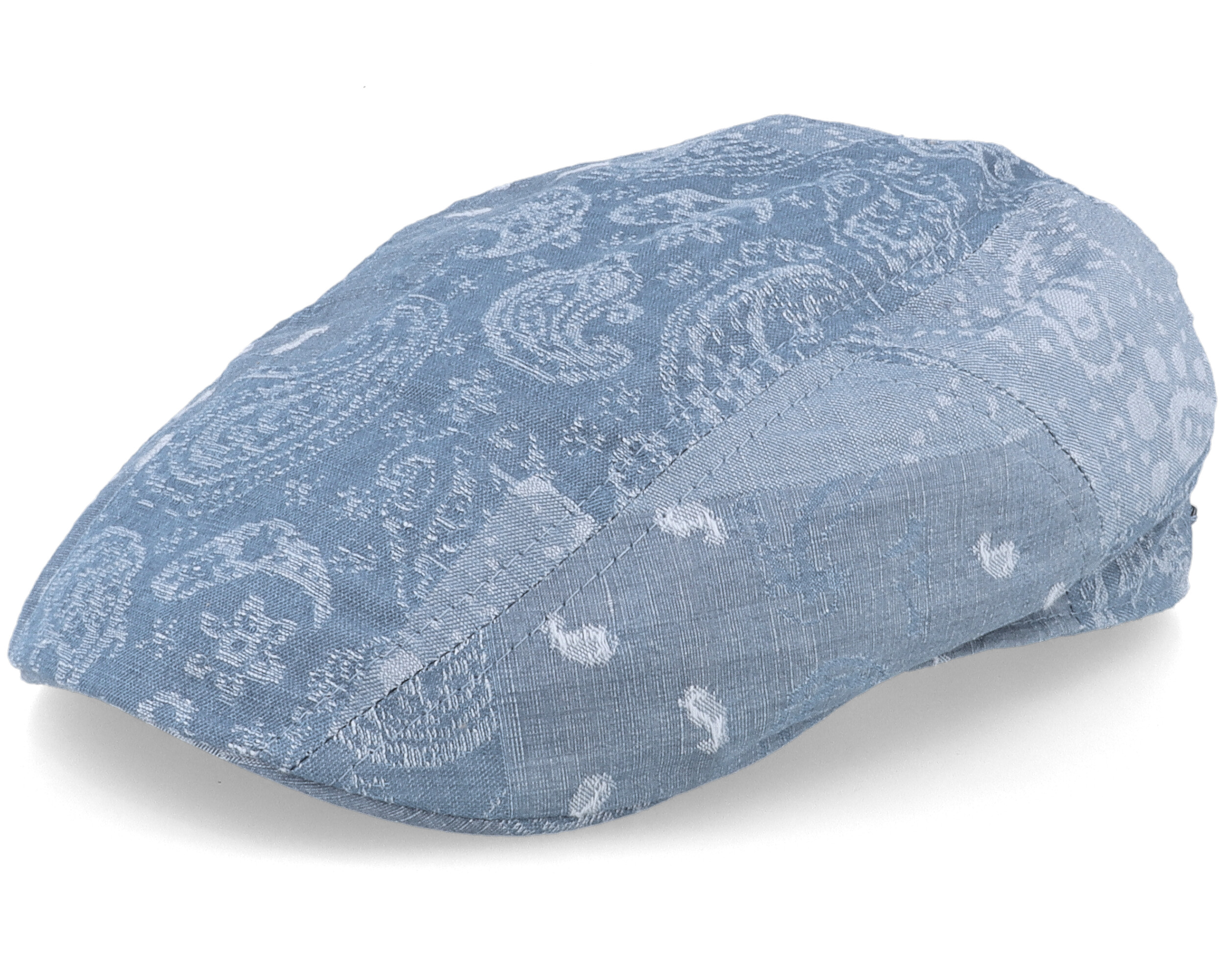 Ivy Cap Cotton/Linen Blue Flat Cap | Hatstoreworld.com