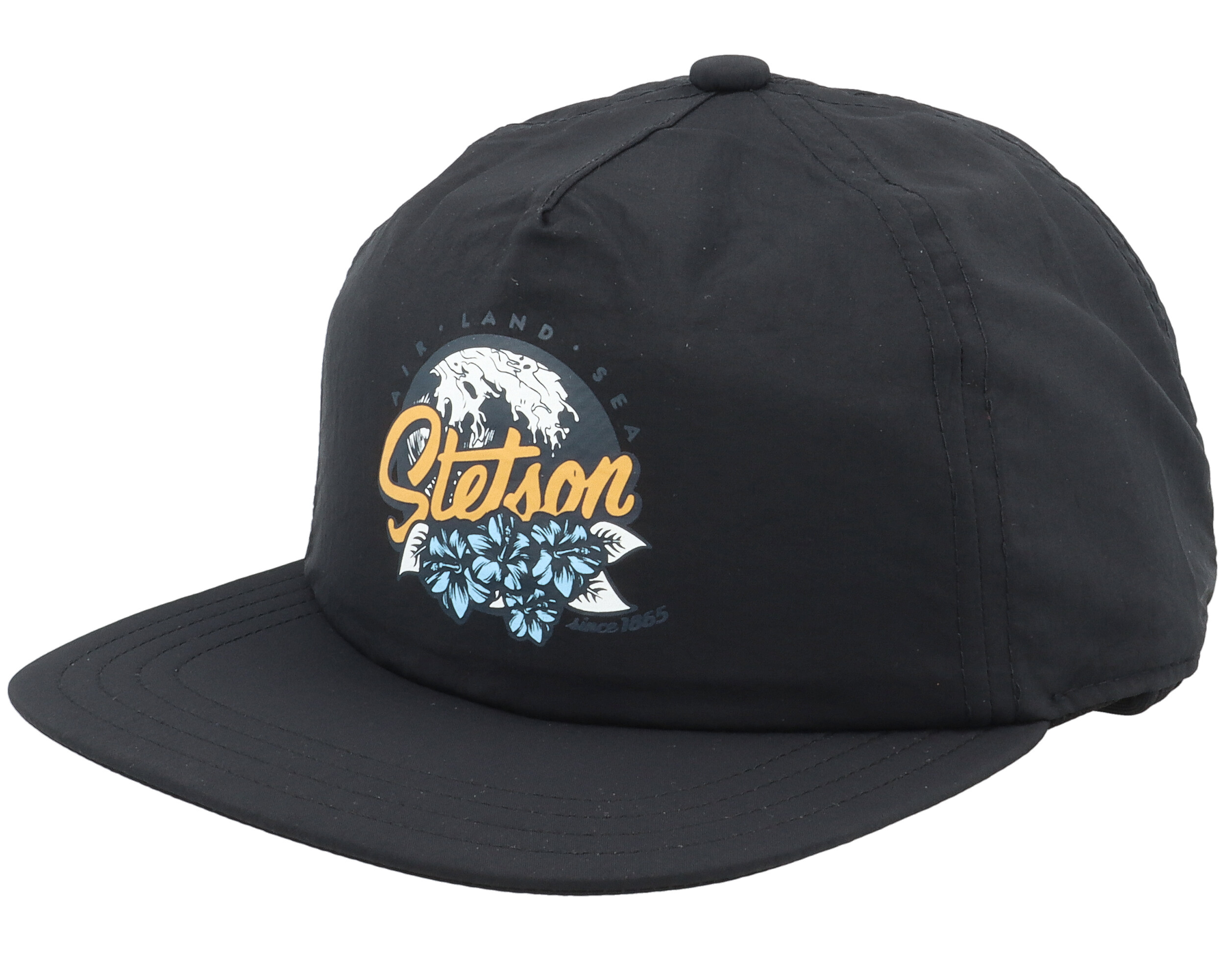 Baseball Cap Fast Dry Black Snapback - Stetson | Hatstoreworld.com