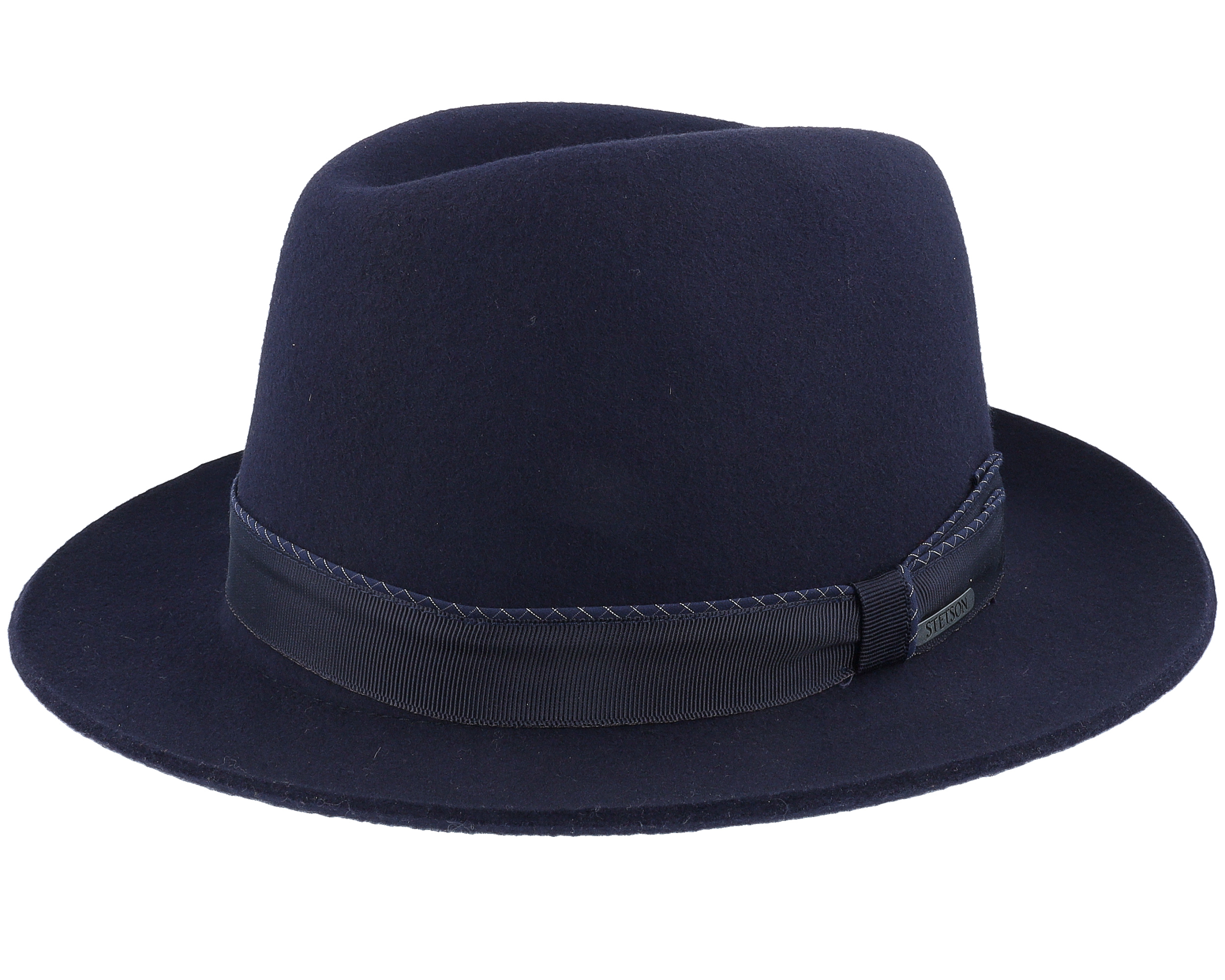 Player Woolfelt Navy Fedora | Hatstoreworld.com