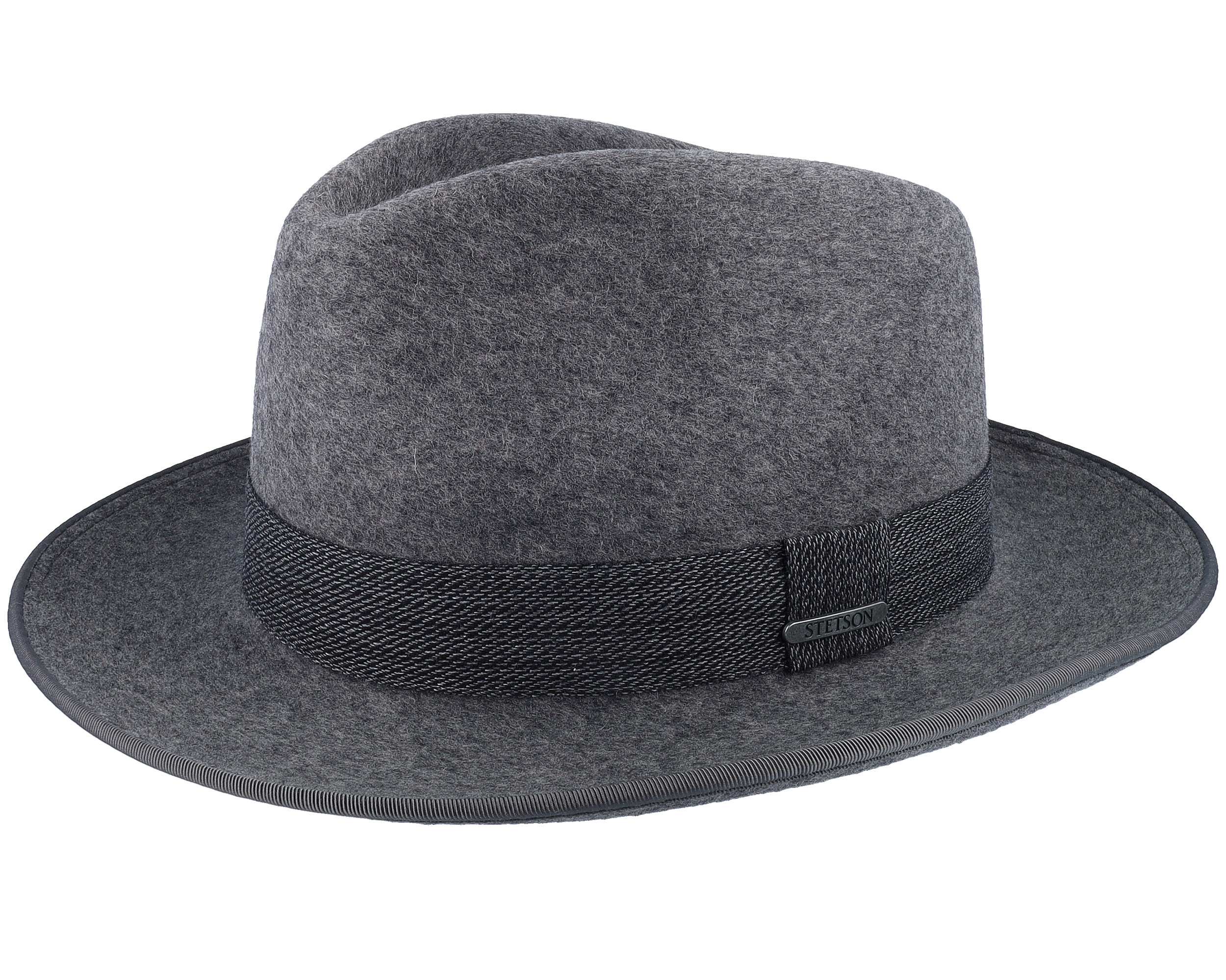 Woolfelt Mix Grey Fedora - Stetson hat | Hatstoreworld.com