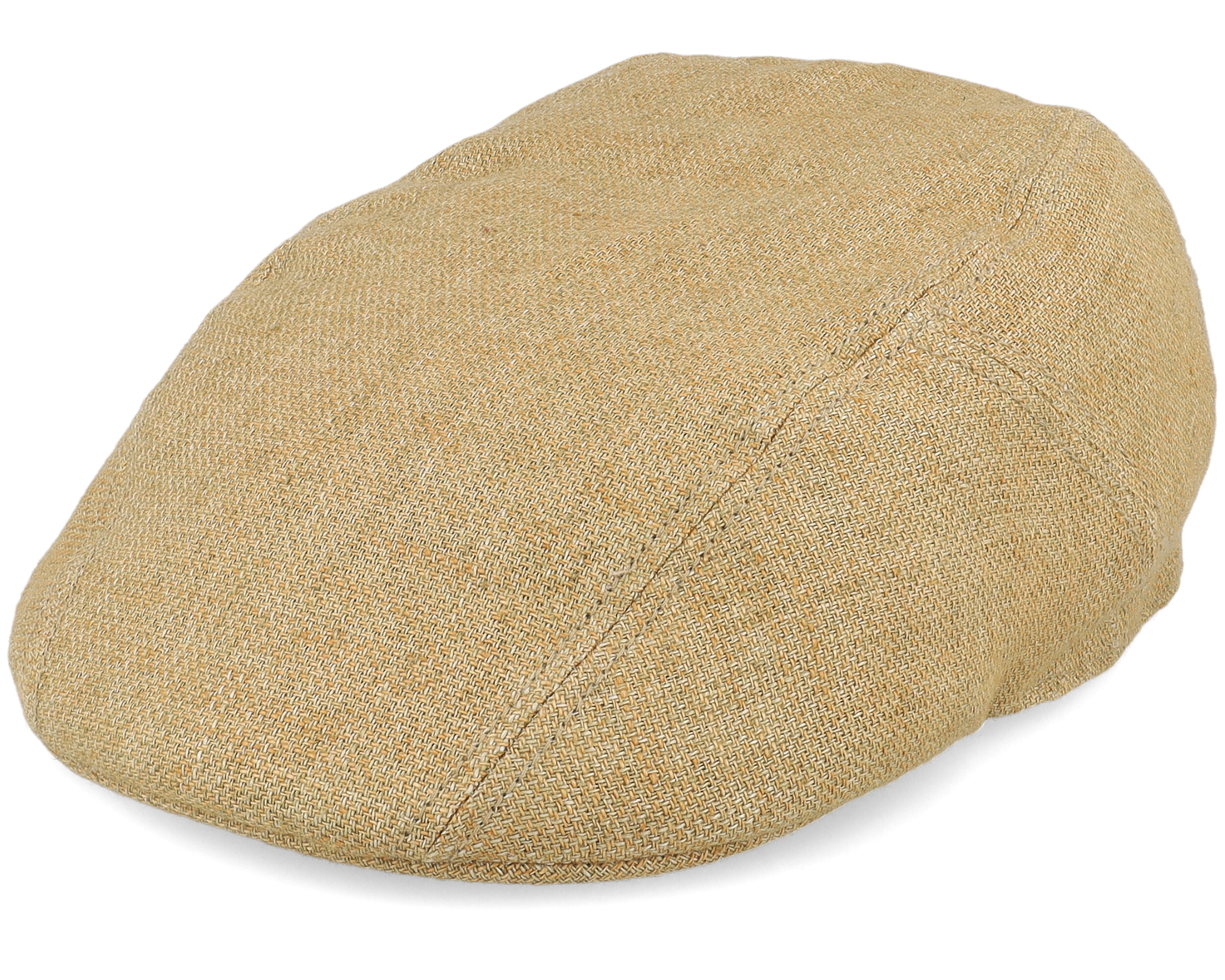 Ivy Cap Linen Sustainable Beige Flat Cap | Hatstoreworld.com