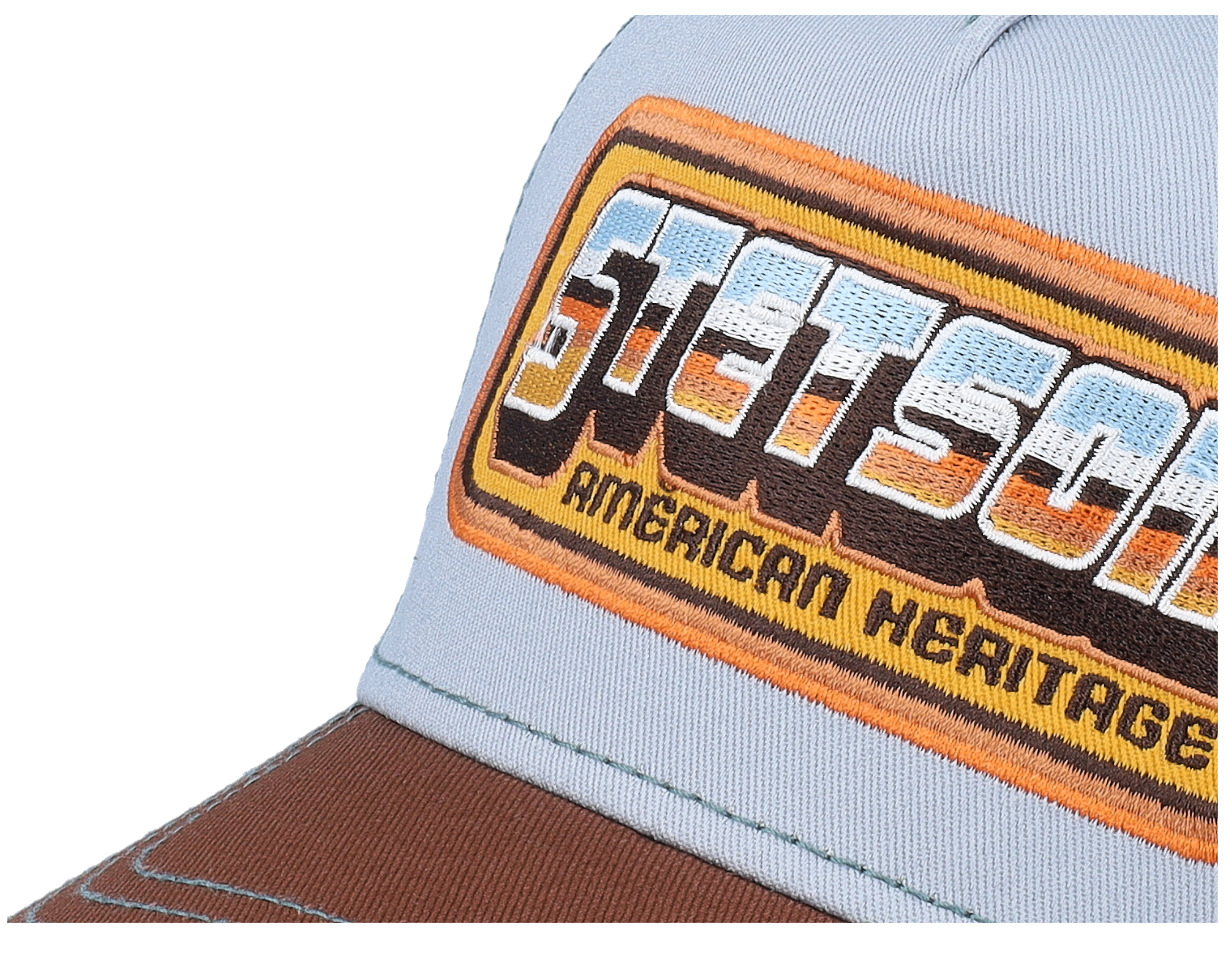 Chrome Brown/Turquoise A-Frame Trucker - Stetson 棒球帽 | Hatstore.com