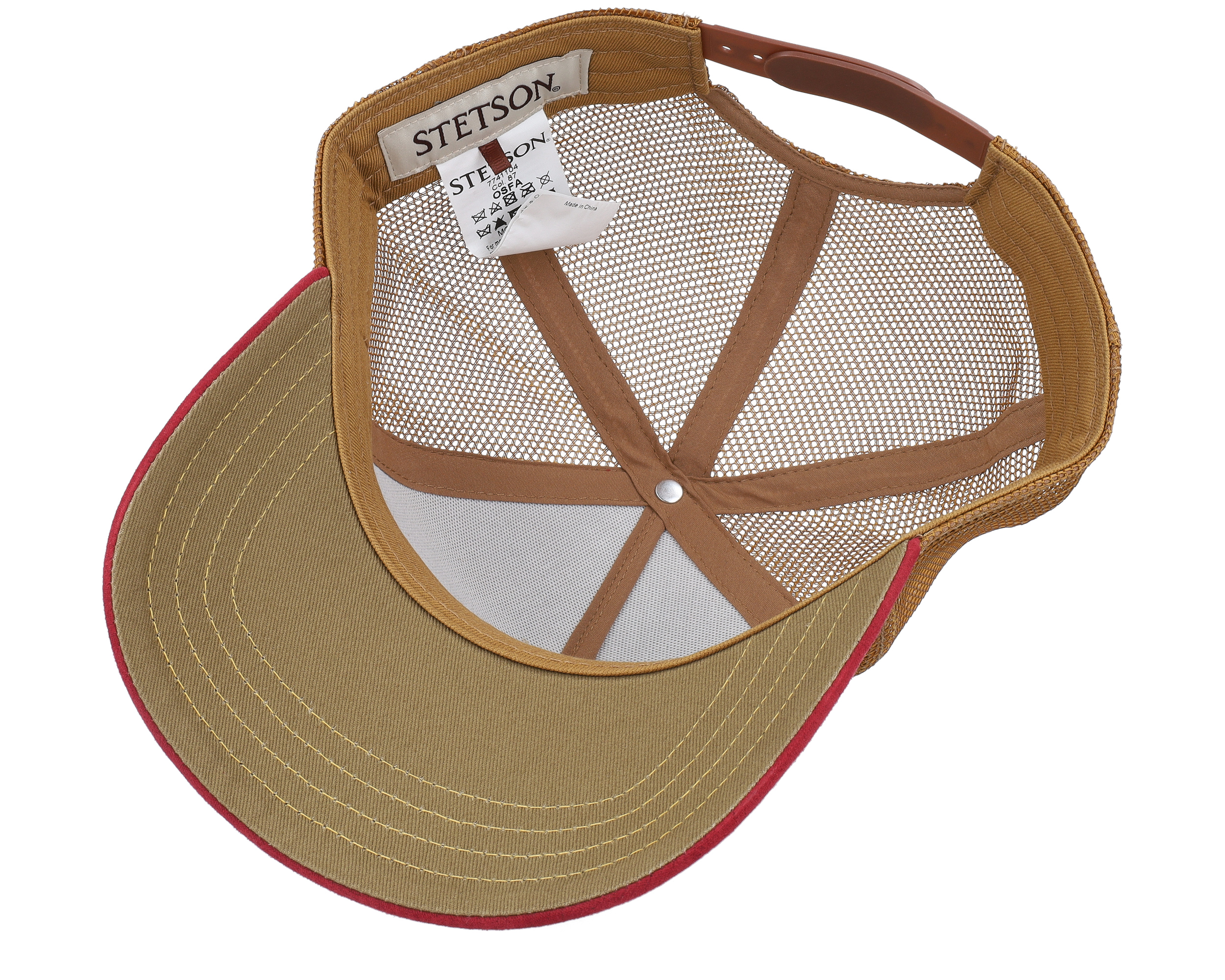 Rodeo Beige/Wine A-Frame Trucker | Hatstoreworld.com