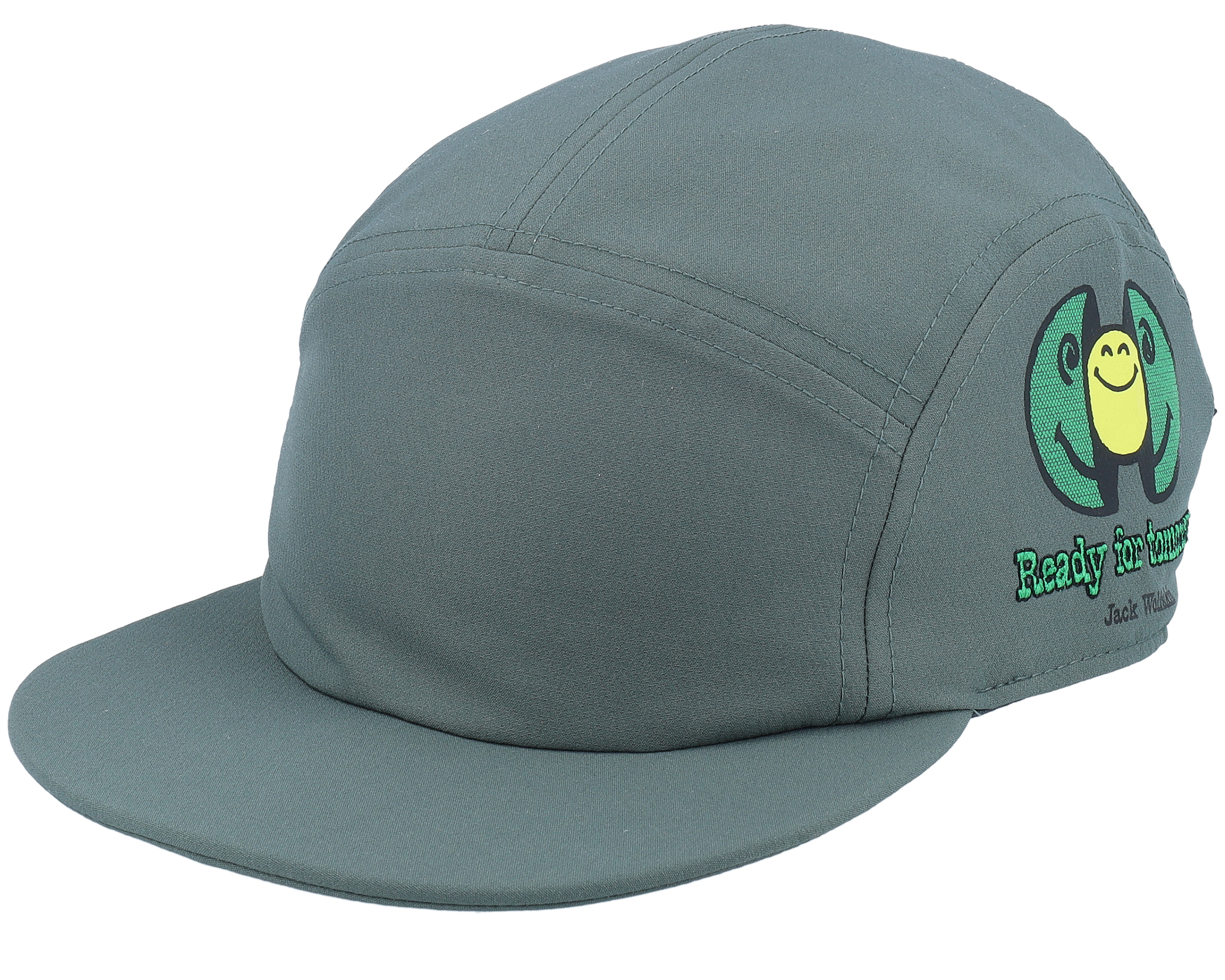 Kids Smileyworld Cap Y Slate Green 5-Panel | Hatstoreworld.com