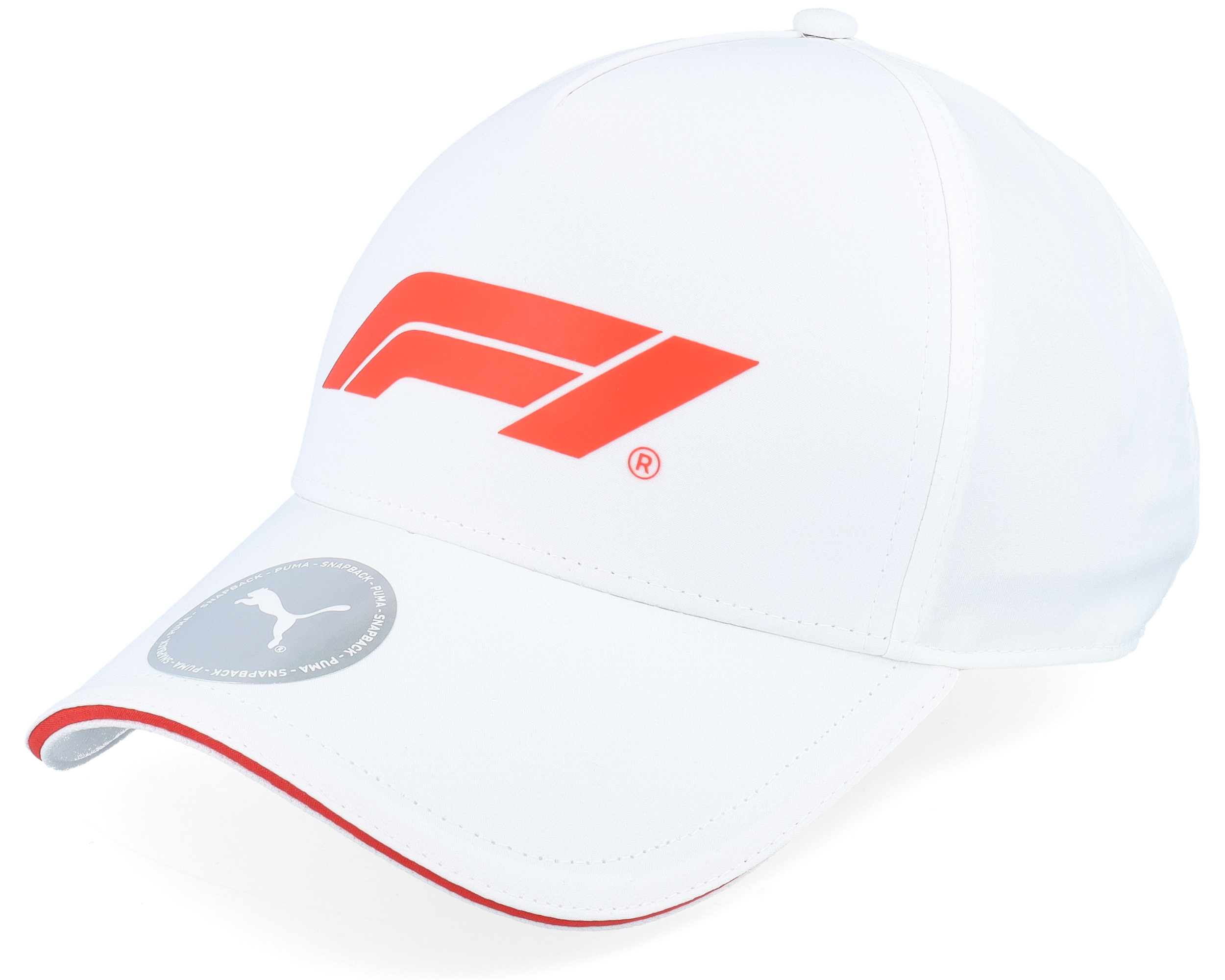F1 Logo Puma Essential White A-Frame Adjustable | Hatstoreworld.com