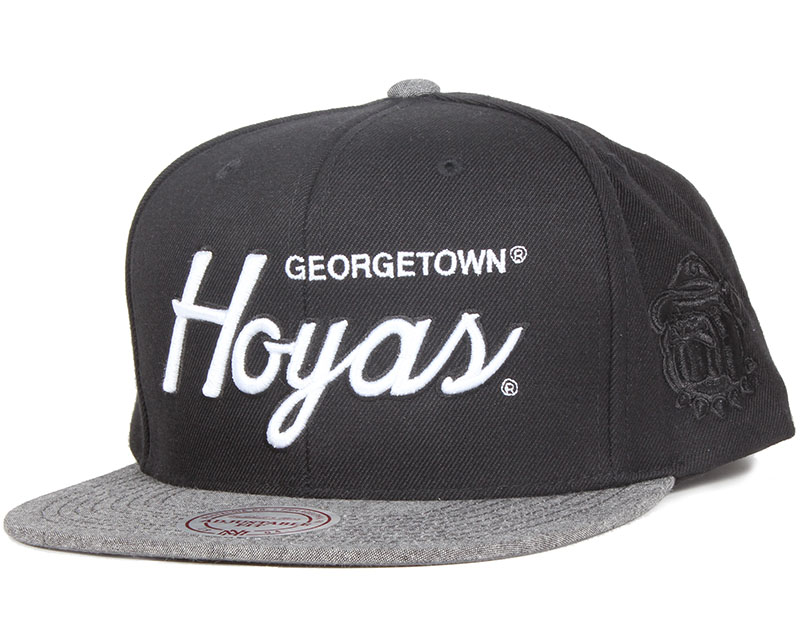 Georgetown Hoyas Dusk Script Snapback - Mitchell & Ness cap ...