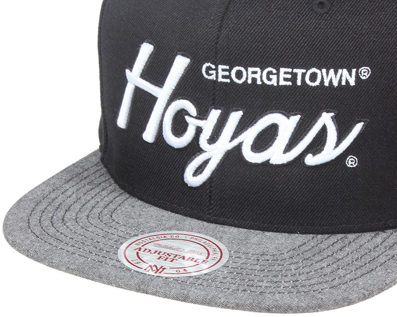 Georgetown Hoyas Dusk Script Snapback - Mitchell & Ness cap ...