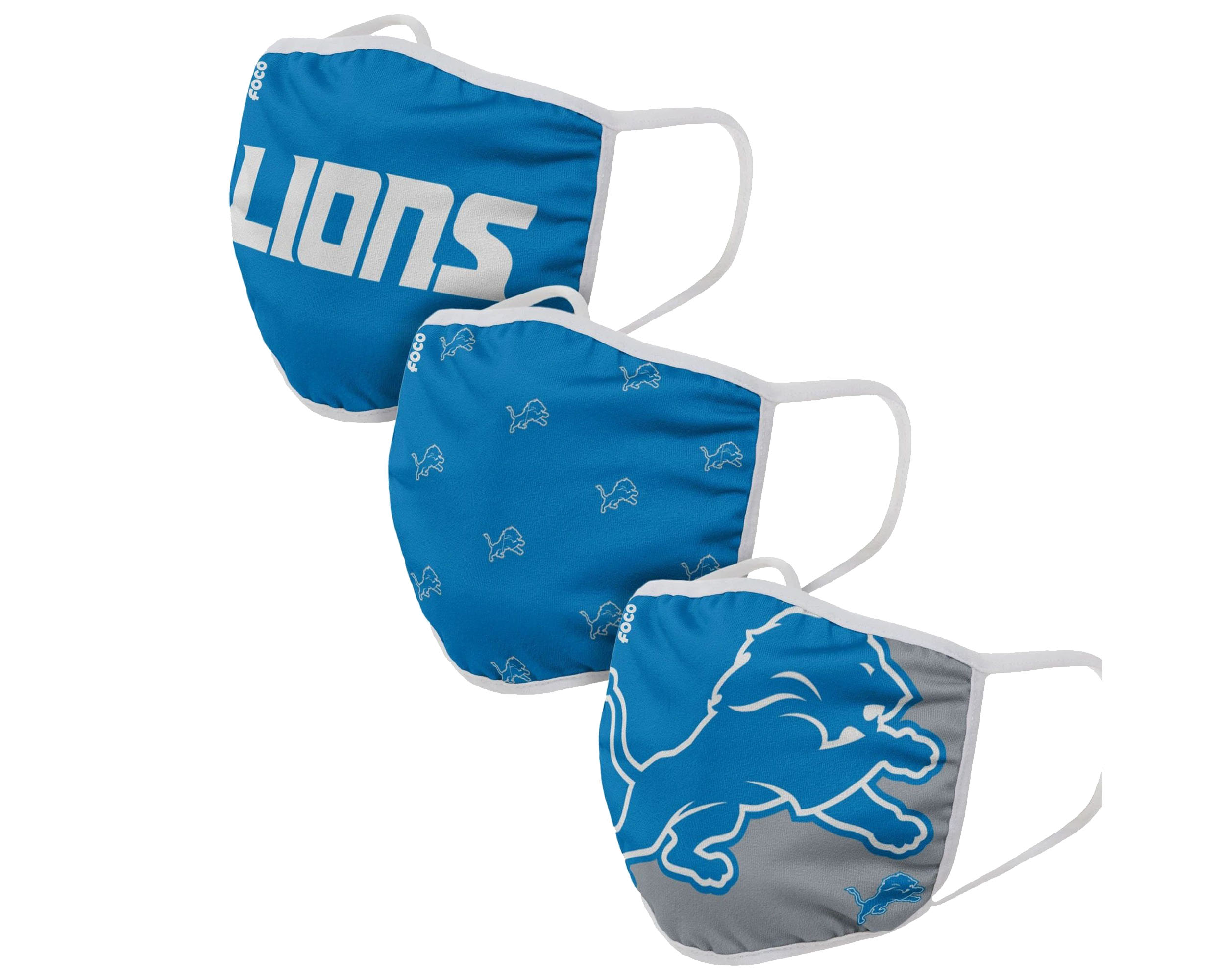 Detroit Lions NFL Blue Face Mask - Foco Face mask | Hatstoreworld.com