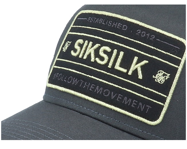 Mesh Movement Trucker Grey & Gold Trucker - SikSilk caps - Hatstoreworld.com