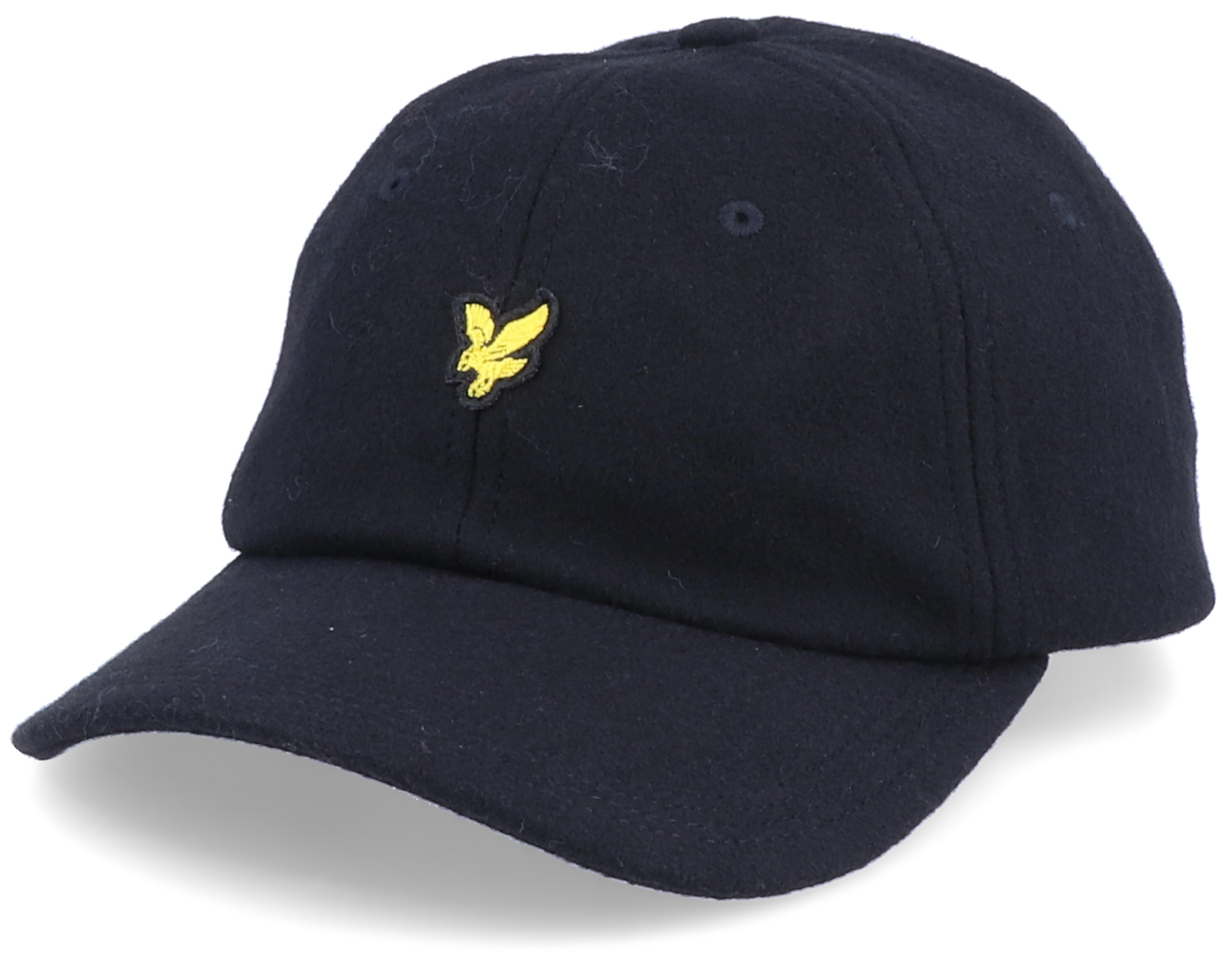 Wollen Cap True Black Adjustable - Lyle & Scott cap | Hatstoreworld.com