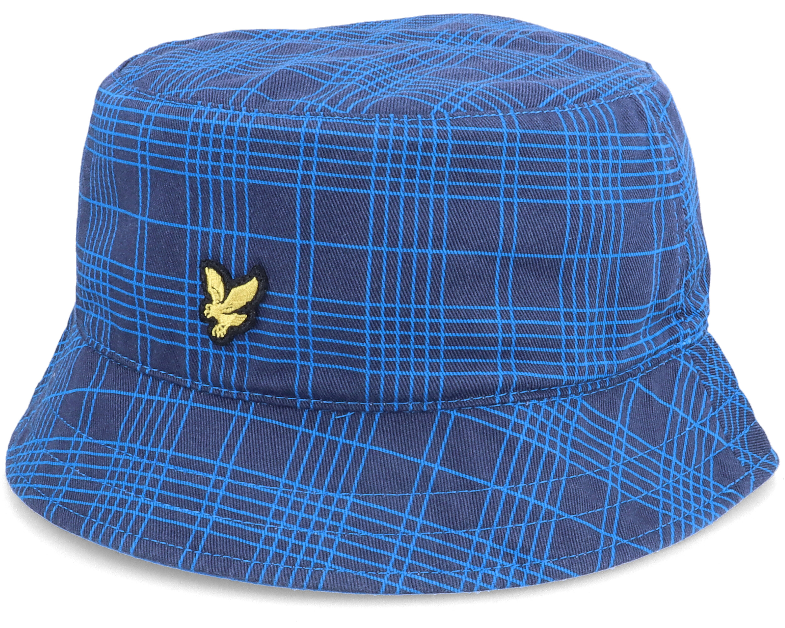 Reversable Check Hat W352 Navy/Ocean Blue Bucket | Hatstoreworld.com