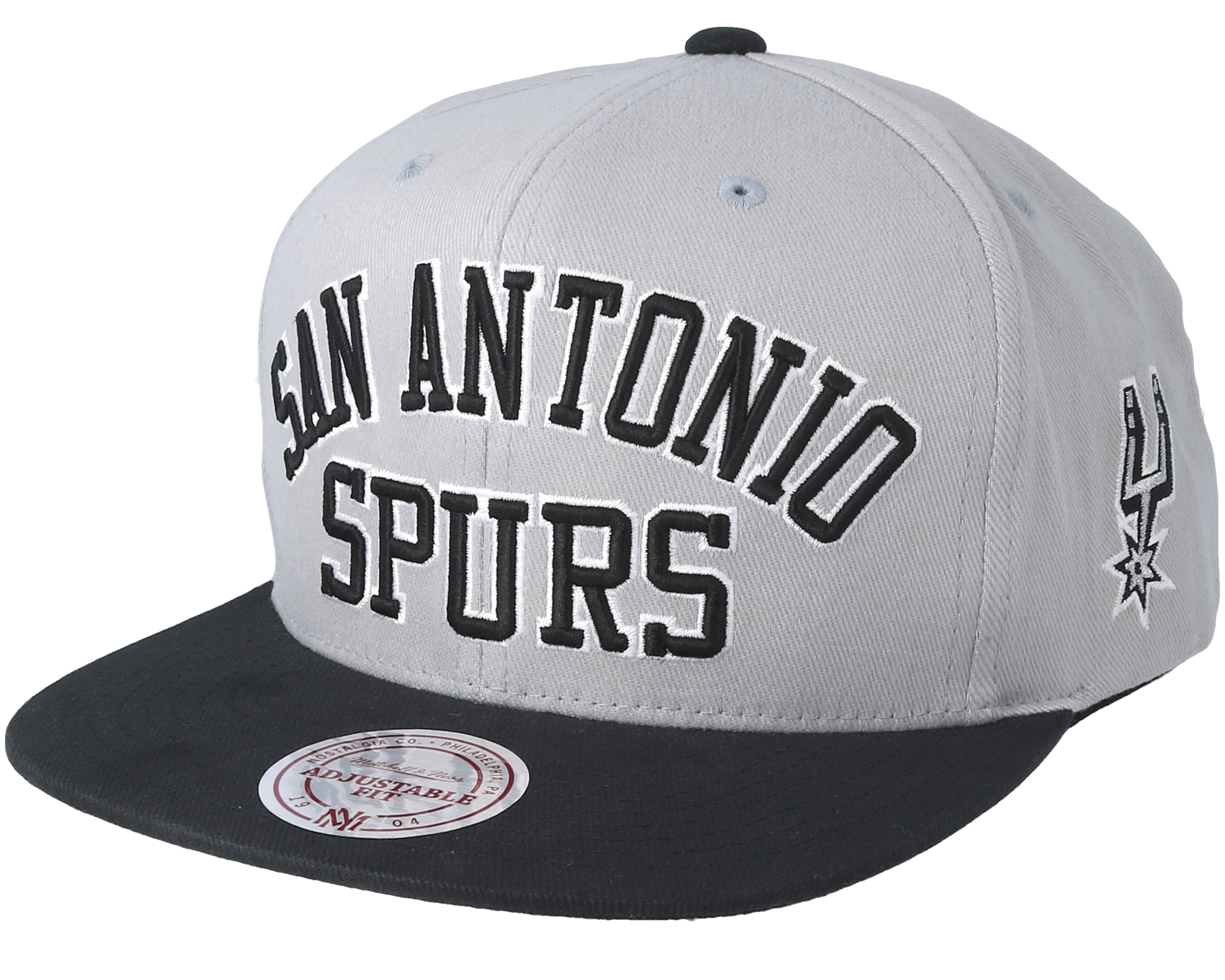 San Antonio Spurs Woodmark Jersey Hooked Grey Snapback | Hatstoreworld.com