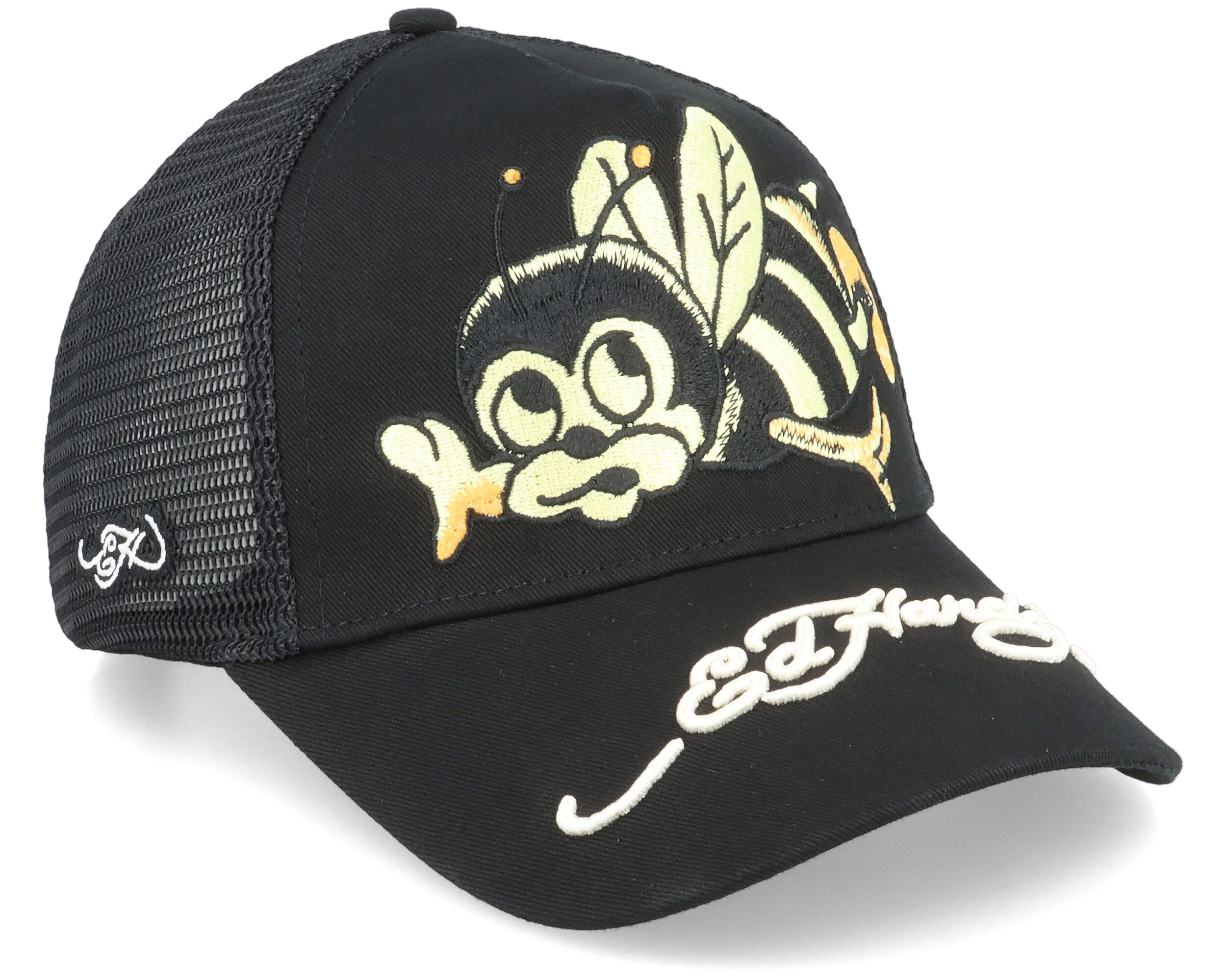 Ed-busy-bee Twill Front Mesh Black Trucker Jet - Ed Hardy ...