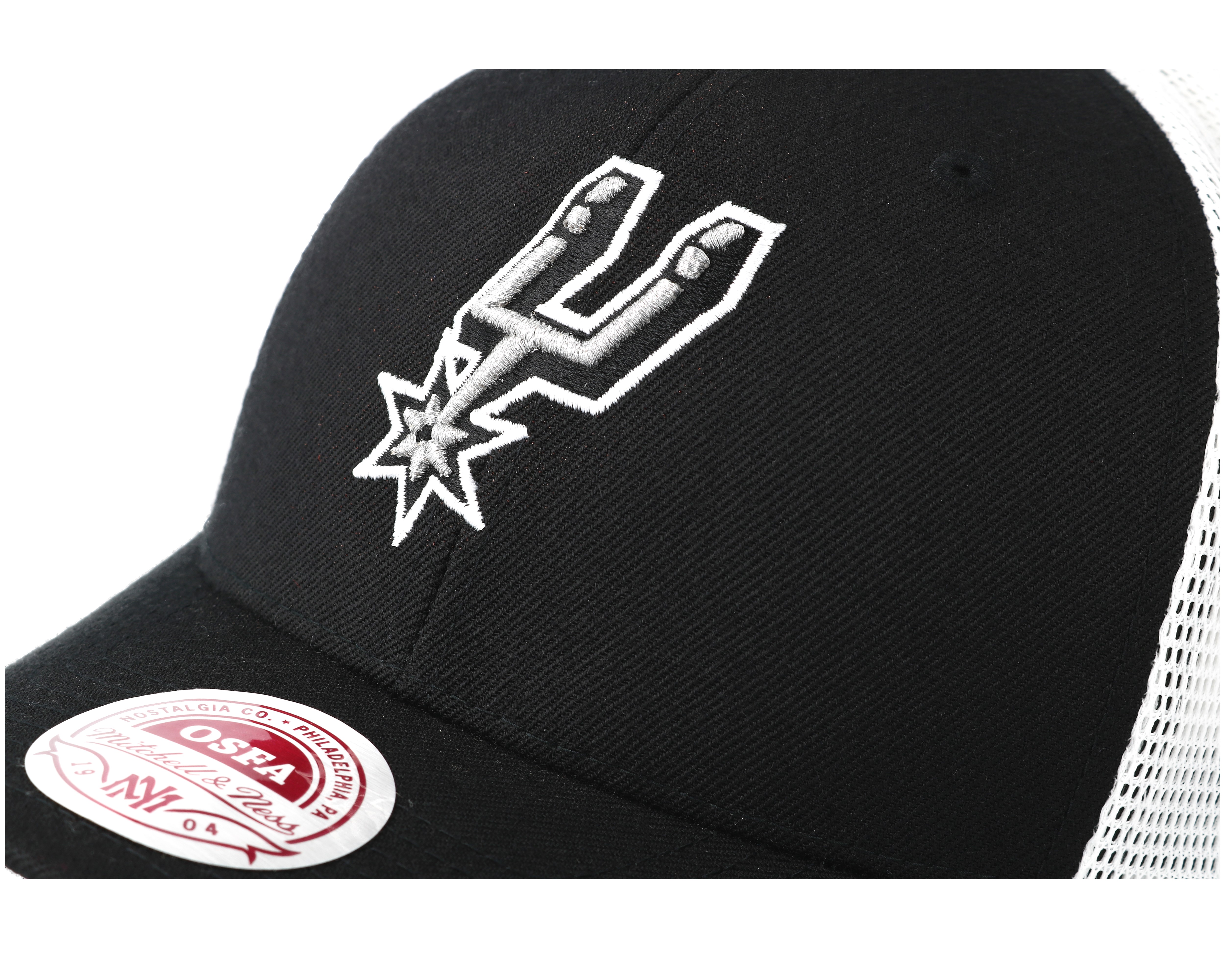 San Antonio Spurs Trucker Mesh Black Flexfit - Mitchell & Ness ...