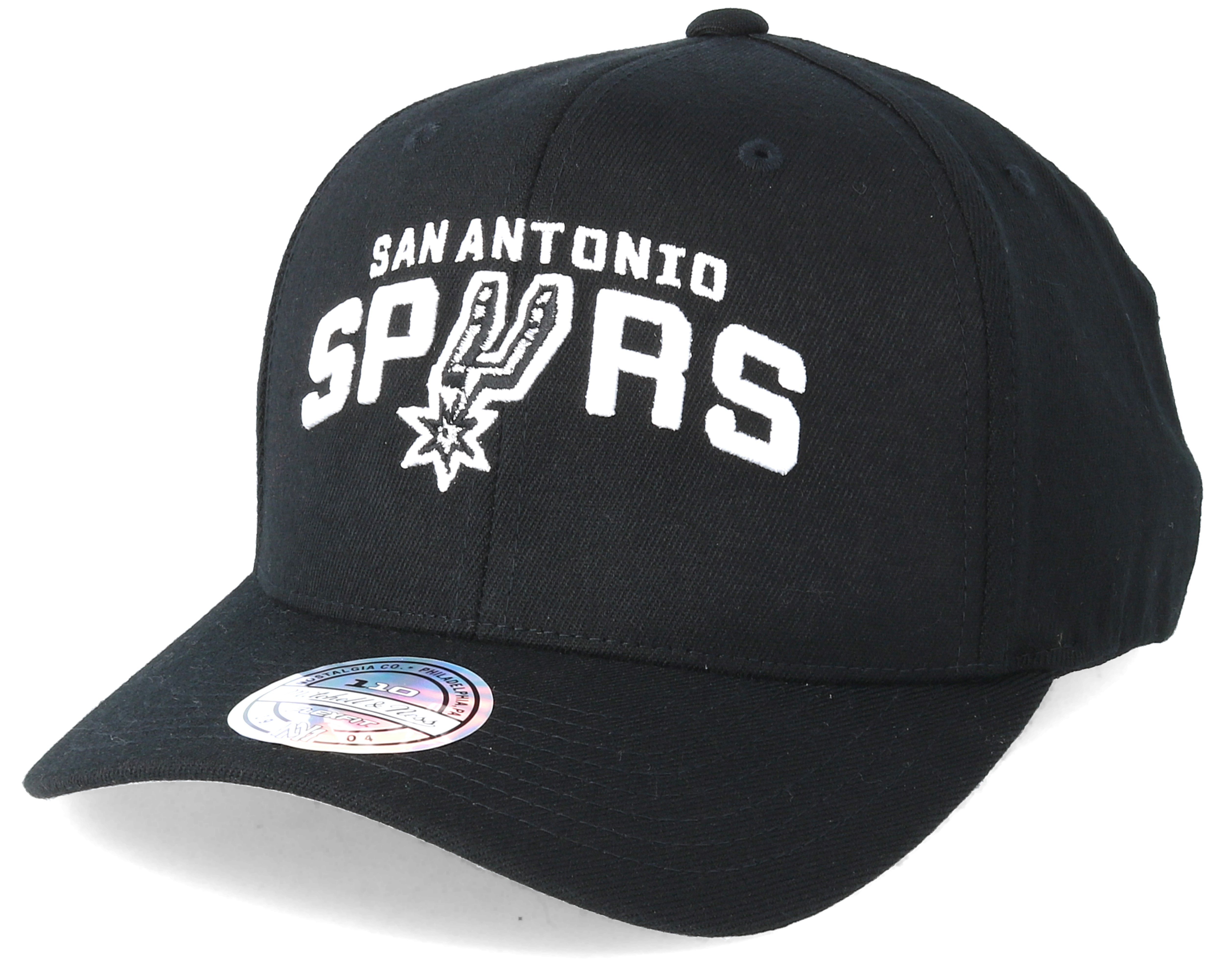 San Antonio Spurs Courtside 2 Black 110 Adjustable | Hatstoreworld.com