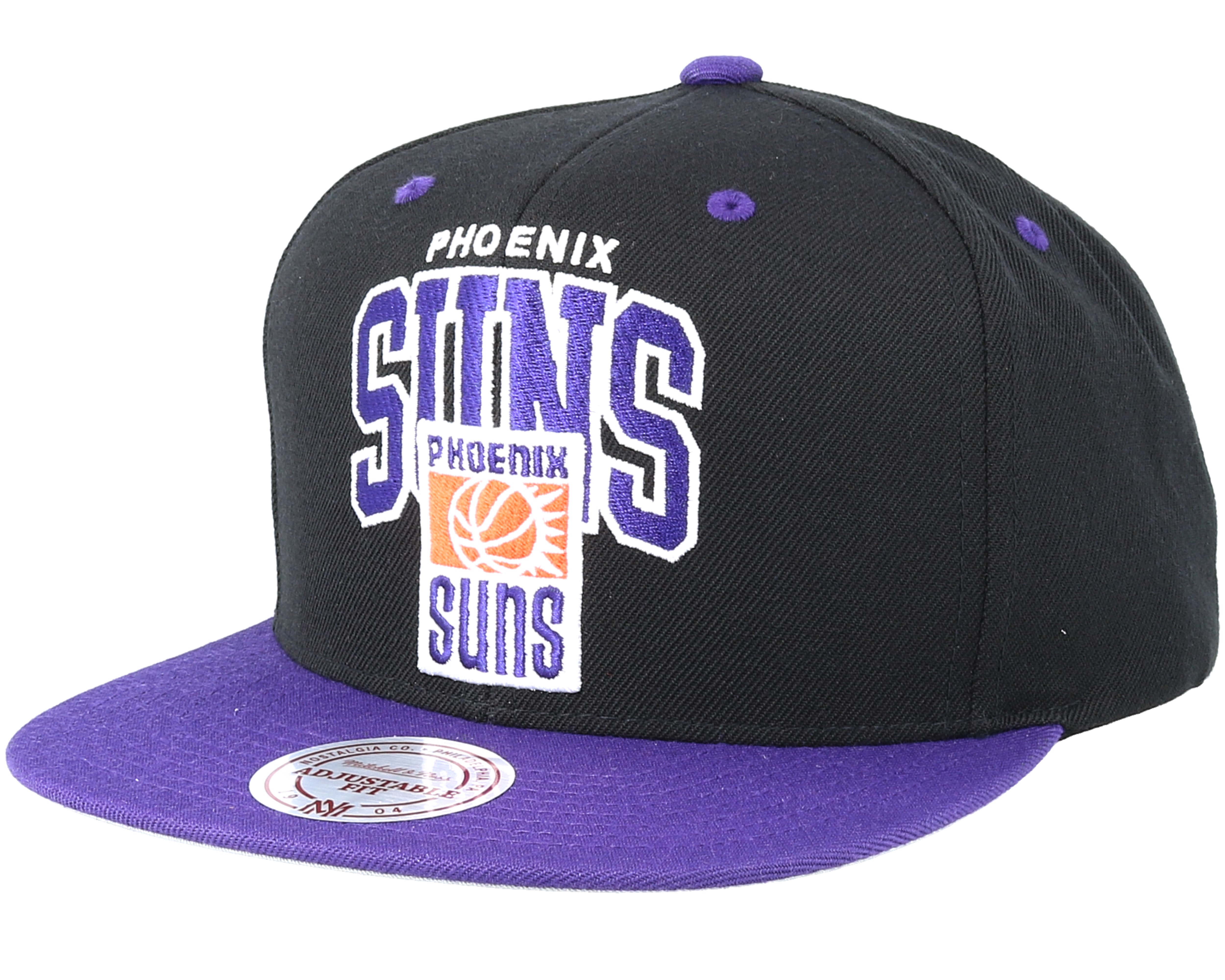 Phoenix Suns Team Arch Black/Purple Snapback | Hatstoreworld.com