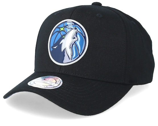 Minnesota Timberwolves Chrome Logo Black 110 Adjustable - Mitchell ...