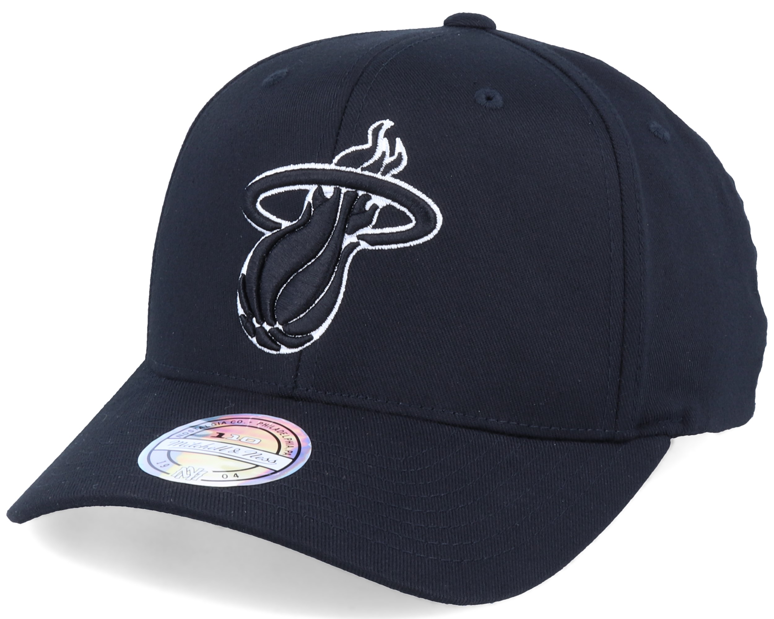 Miami Heat Black & White Logo 110 Adjustable | Hatstoreworld.com