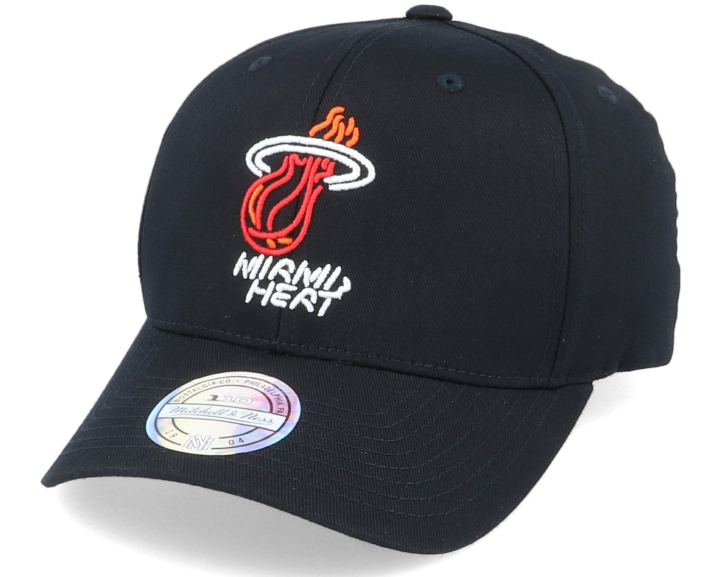 Miami Heat Neon Lights Black 110 Adjustable | Hatstoreworld.com