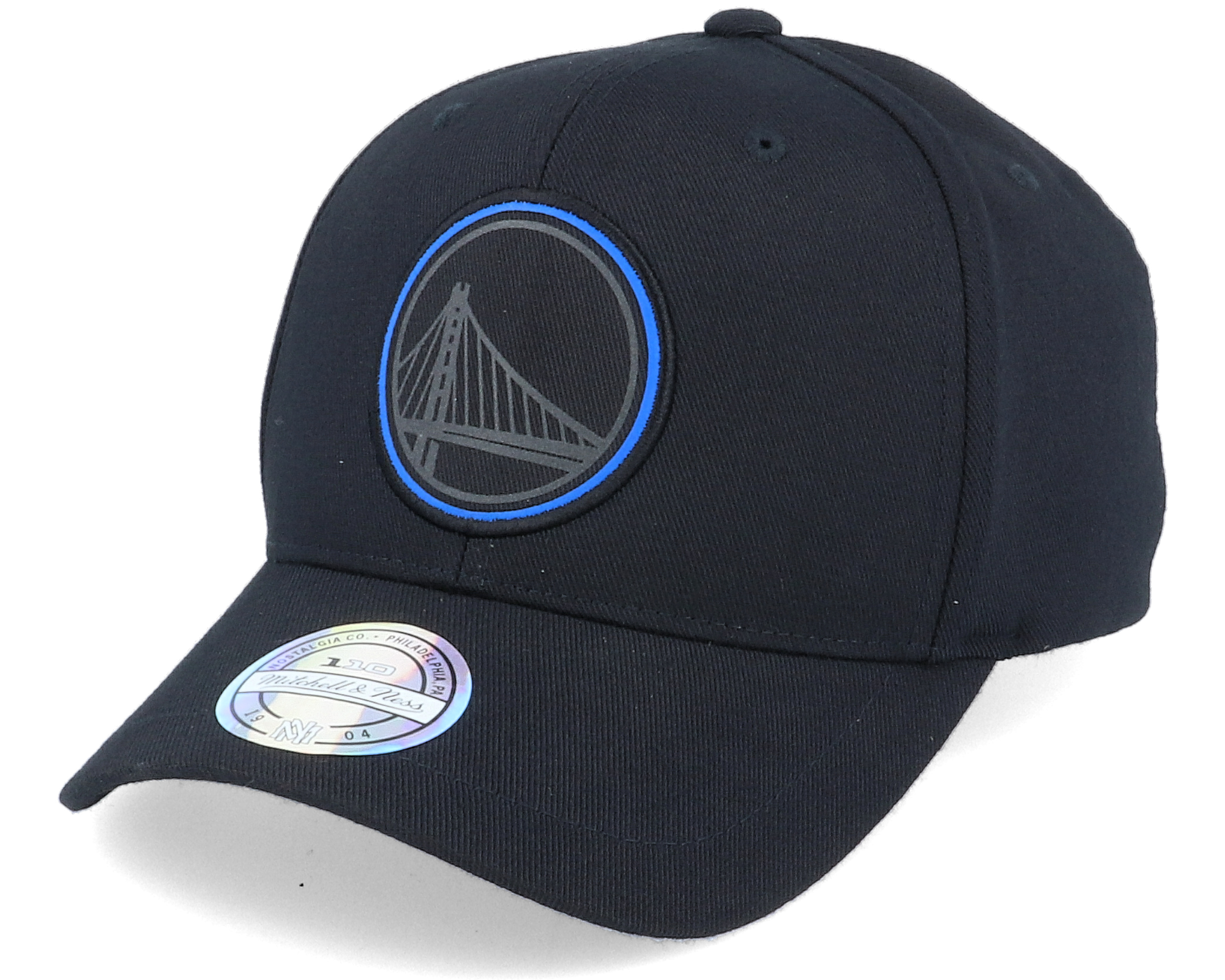 Golden State Warriors Siege Black 110 Adjustable - Mitchell & Ness cap ...