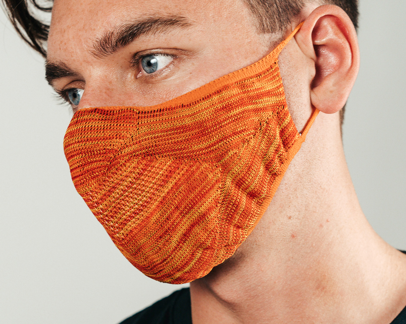 Melange Knit Orange/Yellow Face Mask - Hype | Hatstoreworld.com