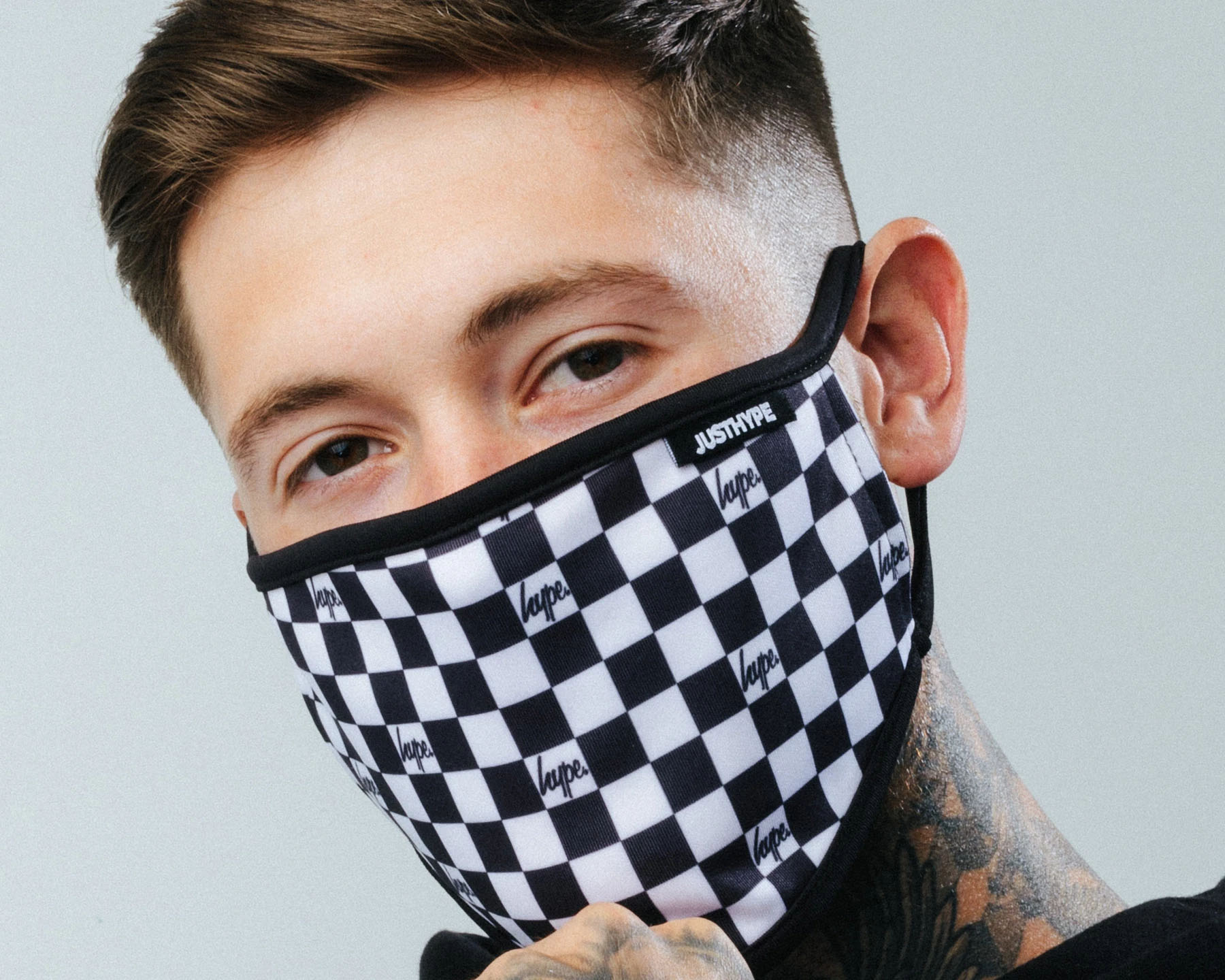 Checkerboard Face Mask - Hype | Hatstoreworld.com