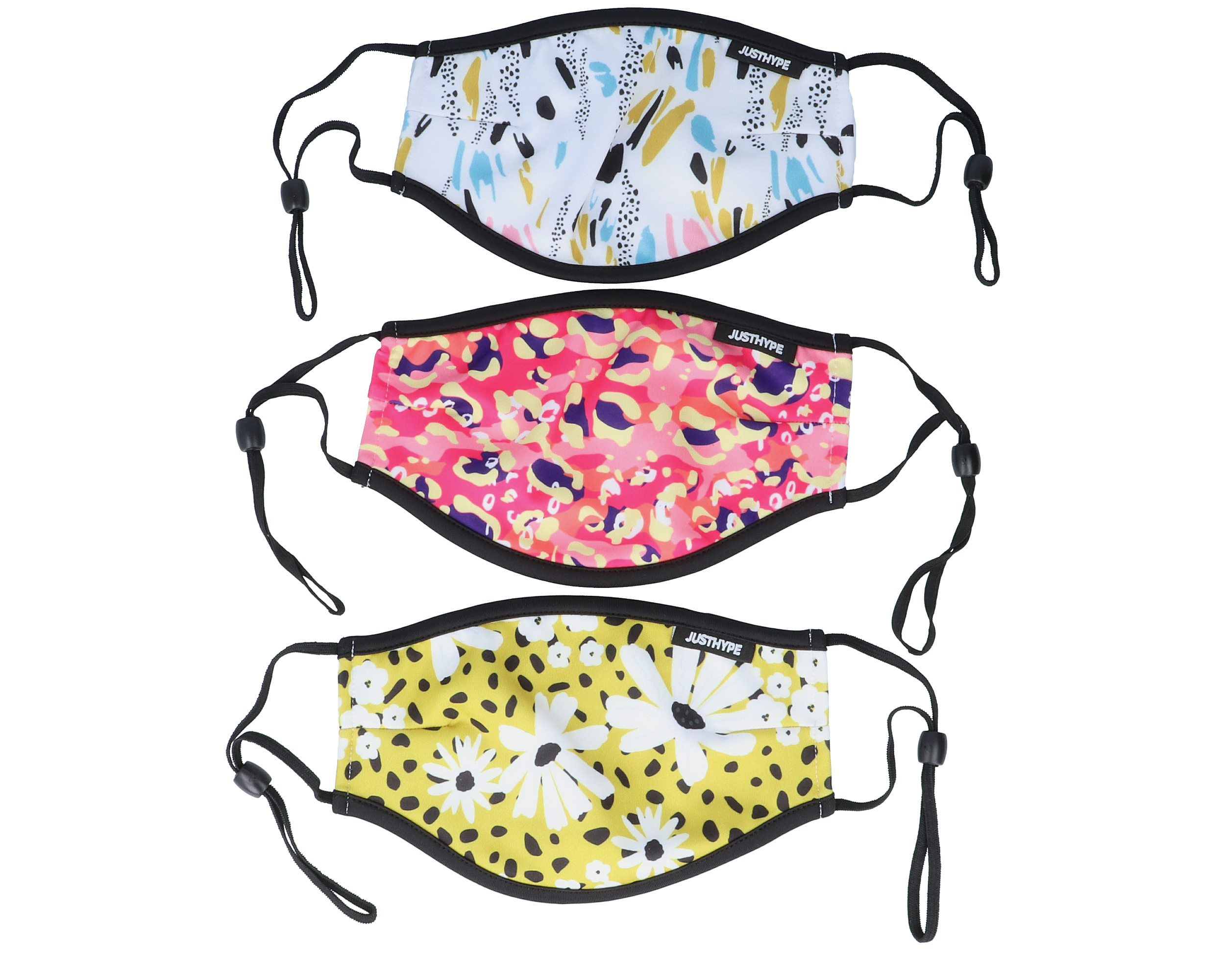 3-Pack Floral Multi Face Mask - Hype | Hatstoreworld.com
