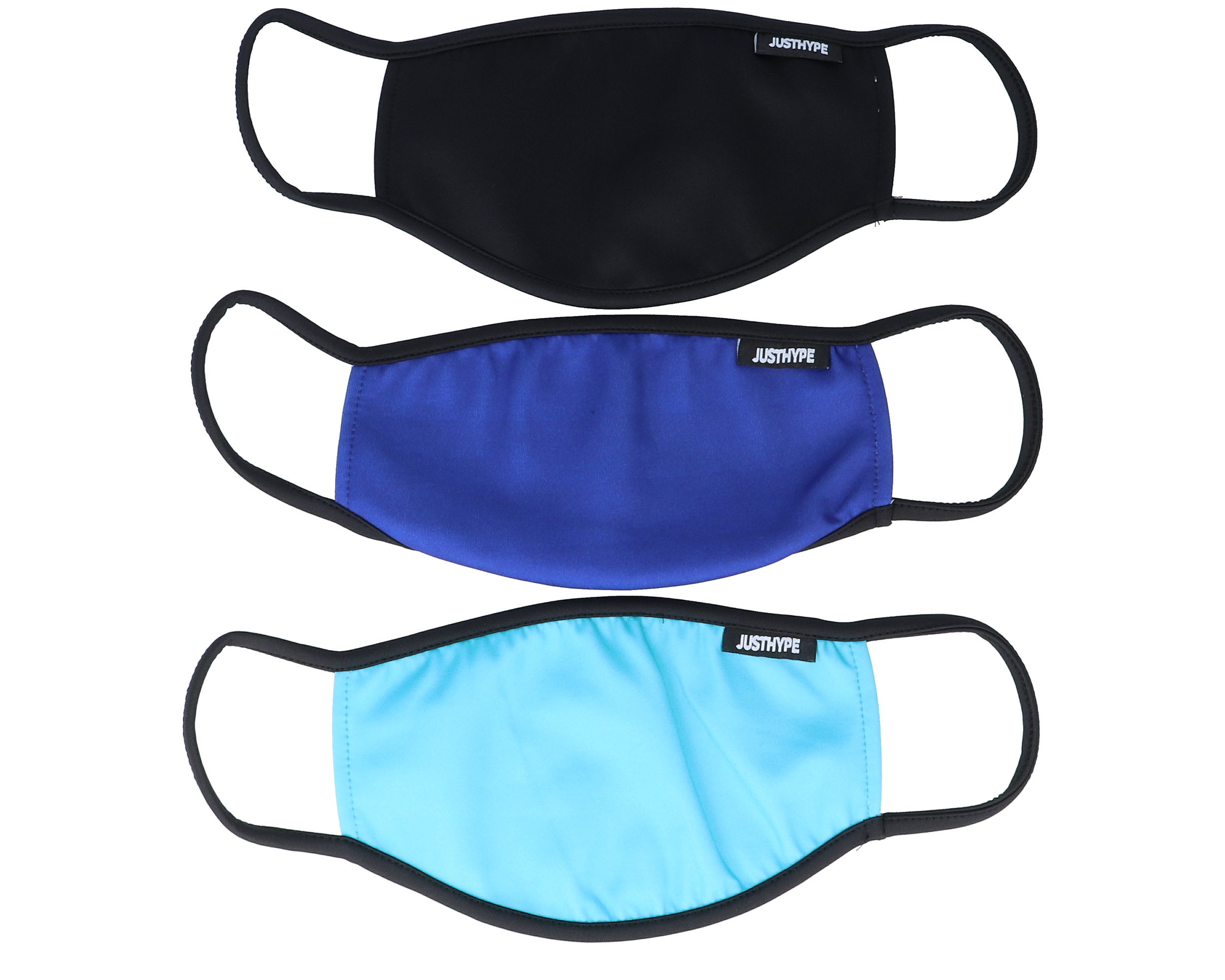 3-Pack Mono Aqua Set Blue/Black Face Mask | Hatstoreworld.com