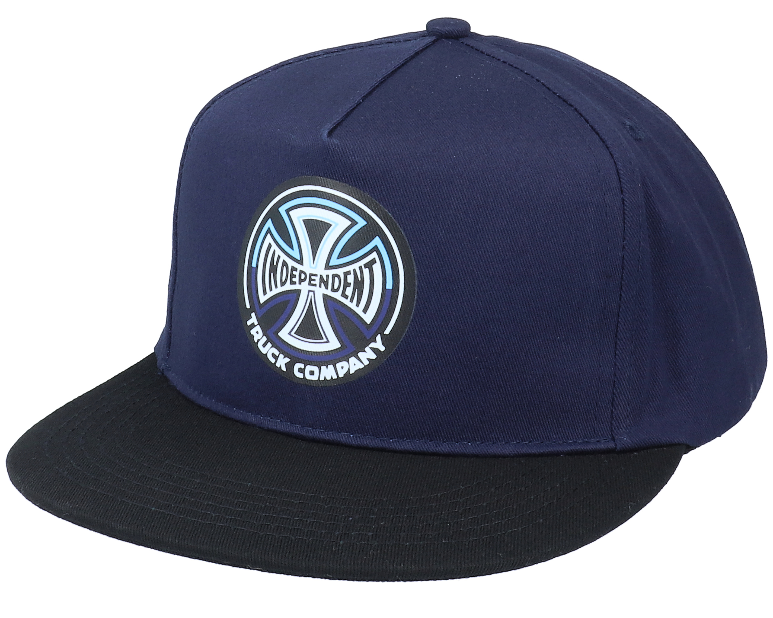 Split Cross Dark Navy/Black Snapback - Independent cap | Hatstoreworld.com