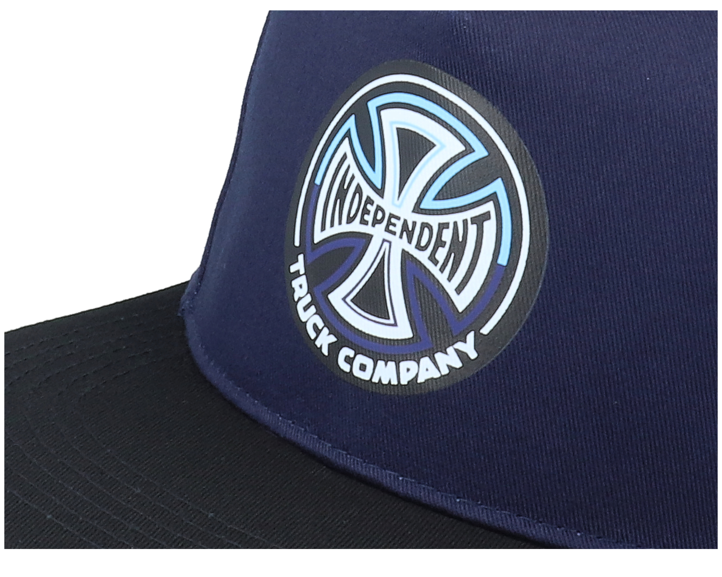 Split Cross Dark Navy/Black Snapback - Independent cap | Hatstoreworld.com