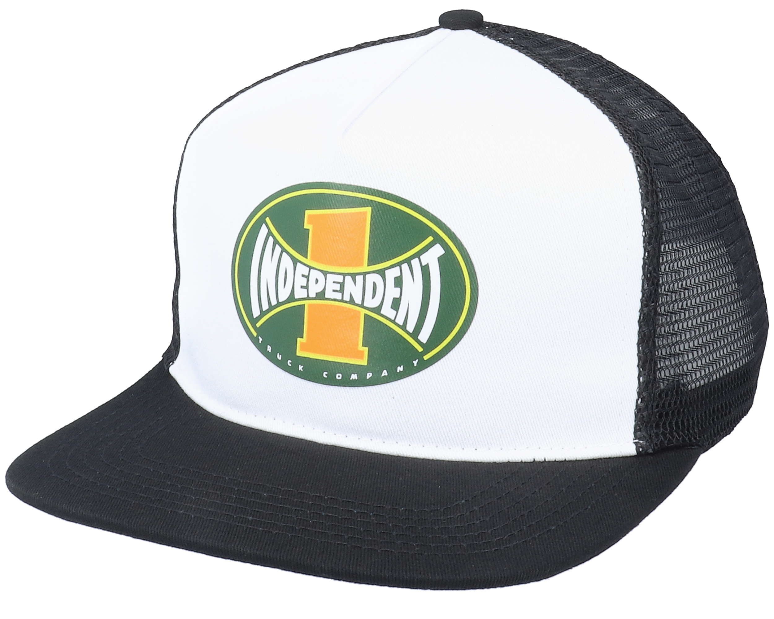 Itc Span Meshback Cap White/Black Trucker - Independent | Hatstoreworld.com
