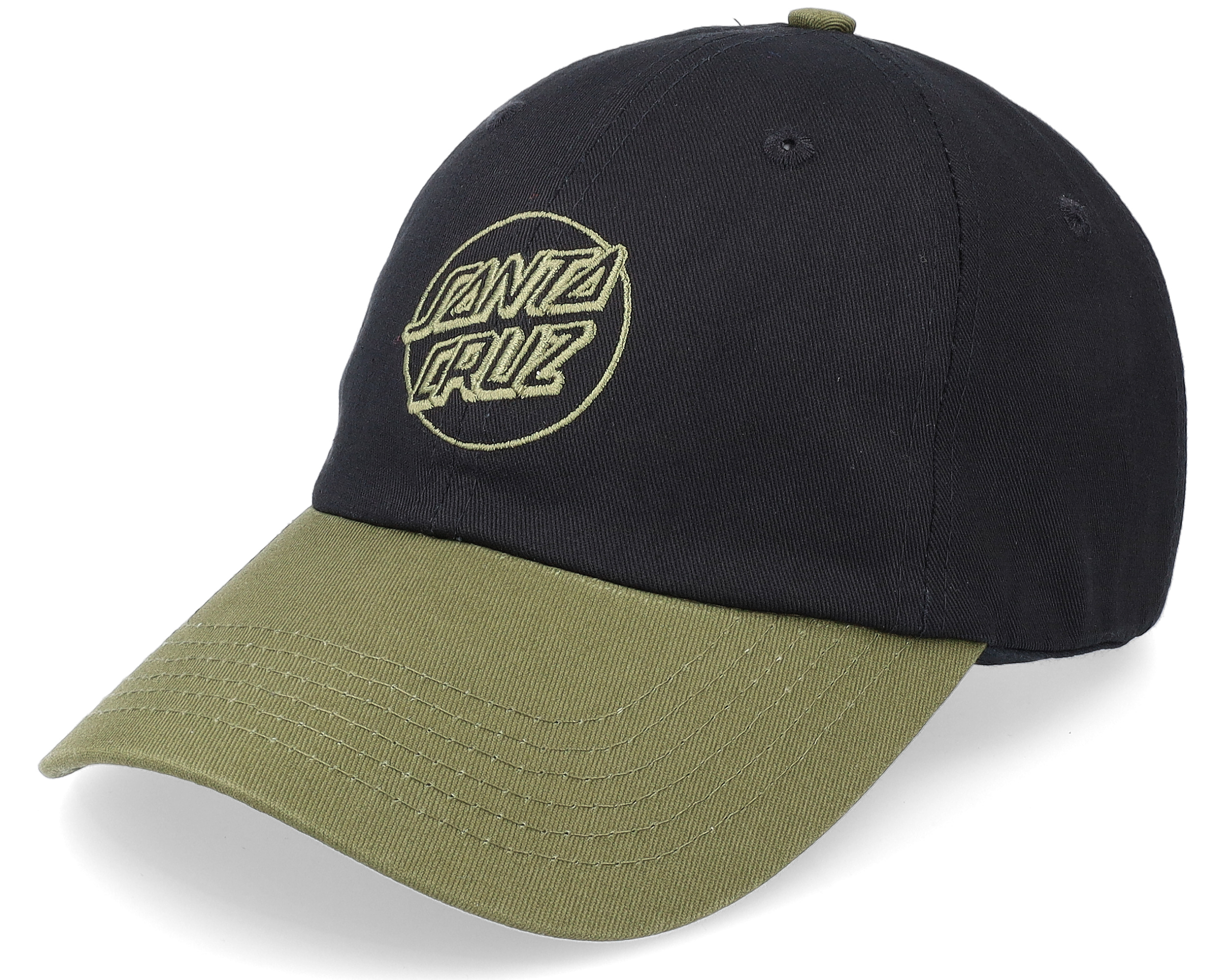 Santa Cruz Cap Black/Green Dad Cap | Hatstoreworld.com