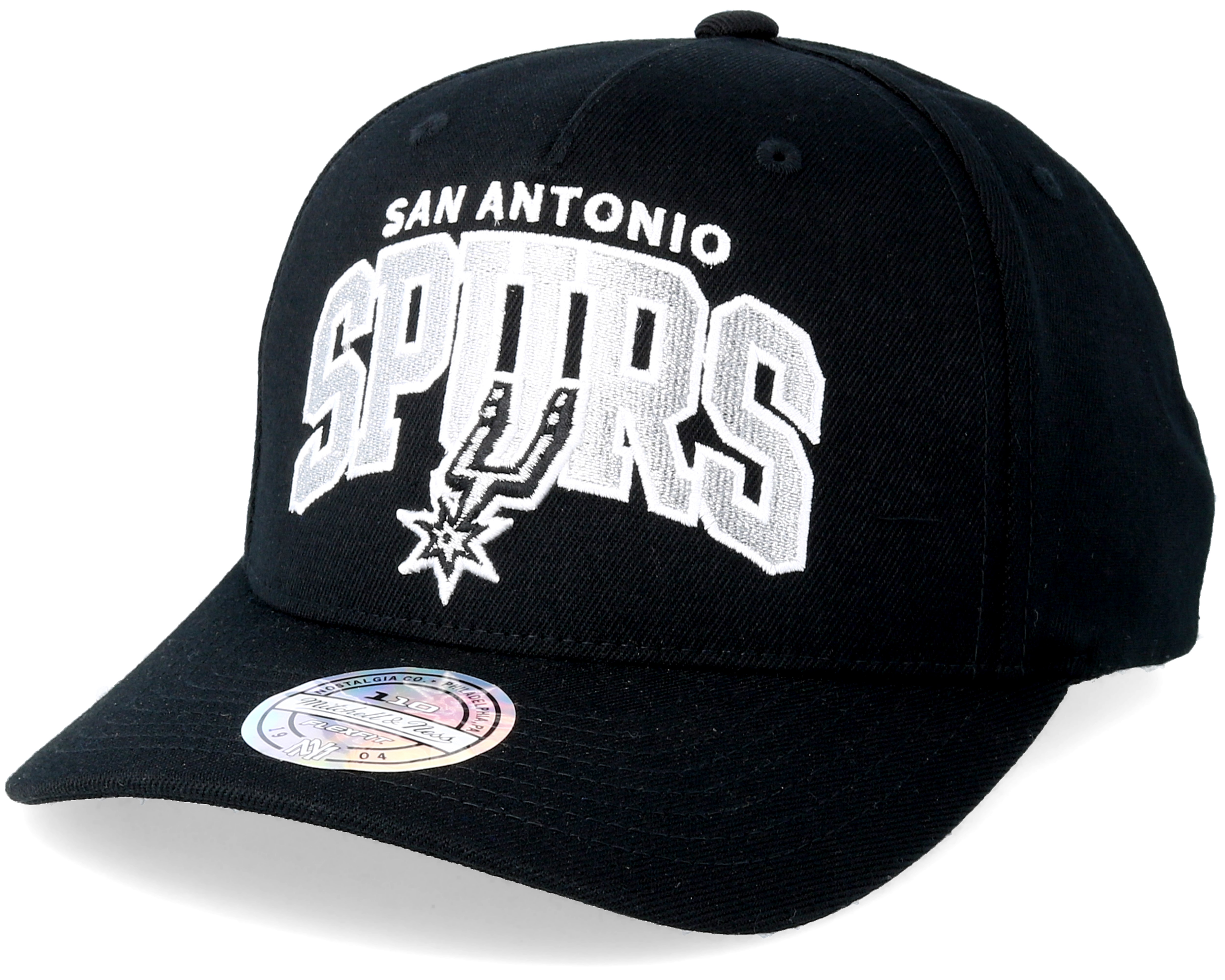 San Antonio Spurs Team Arch Pinch Panel Black 110 Adjustable ...