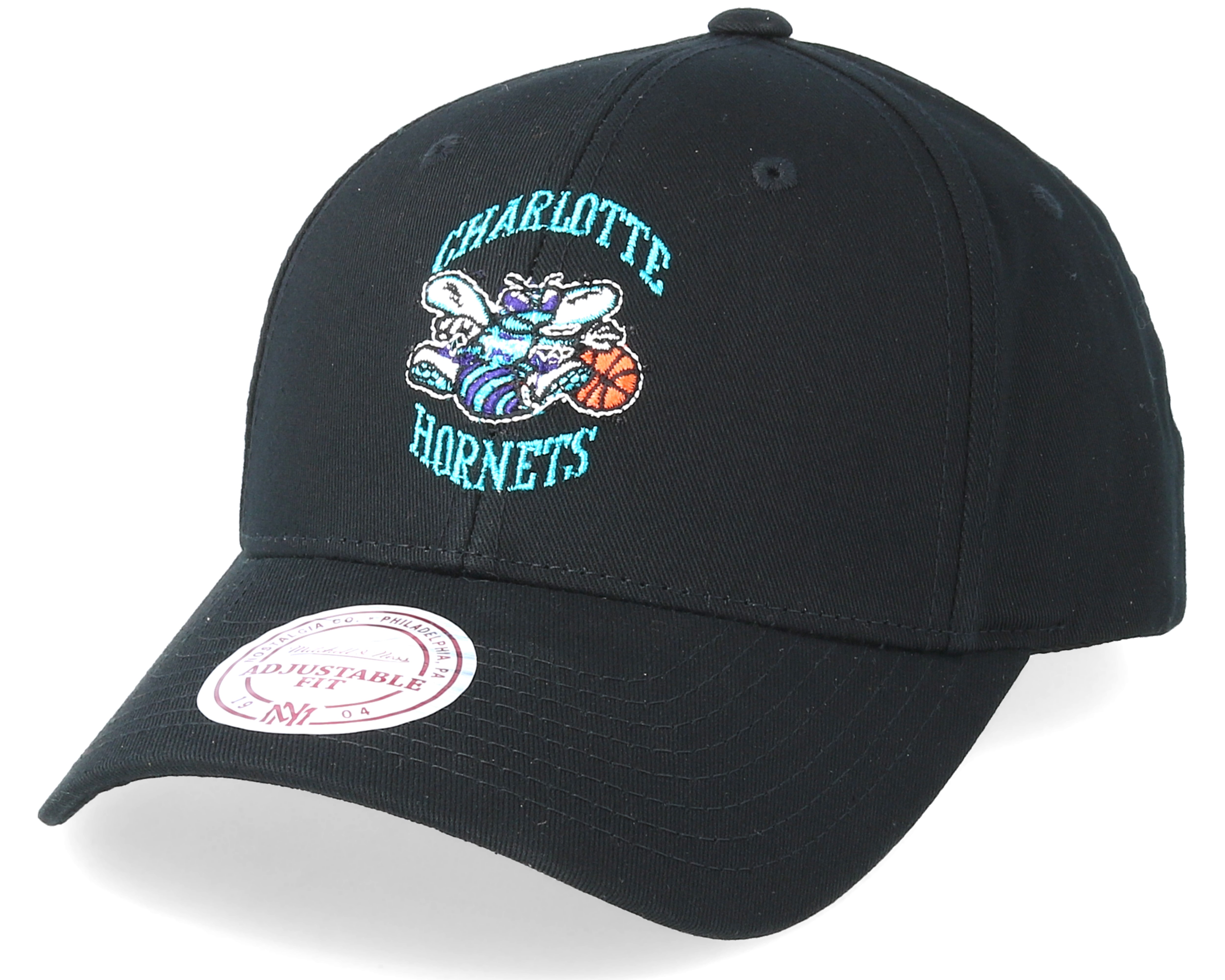 Charlotte Hornets Team Logo Low Pro Black Adjustable | Hatstoreworld.com