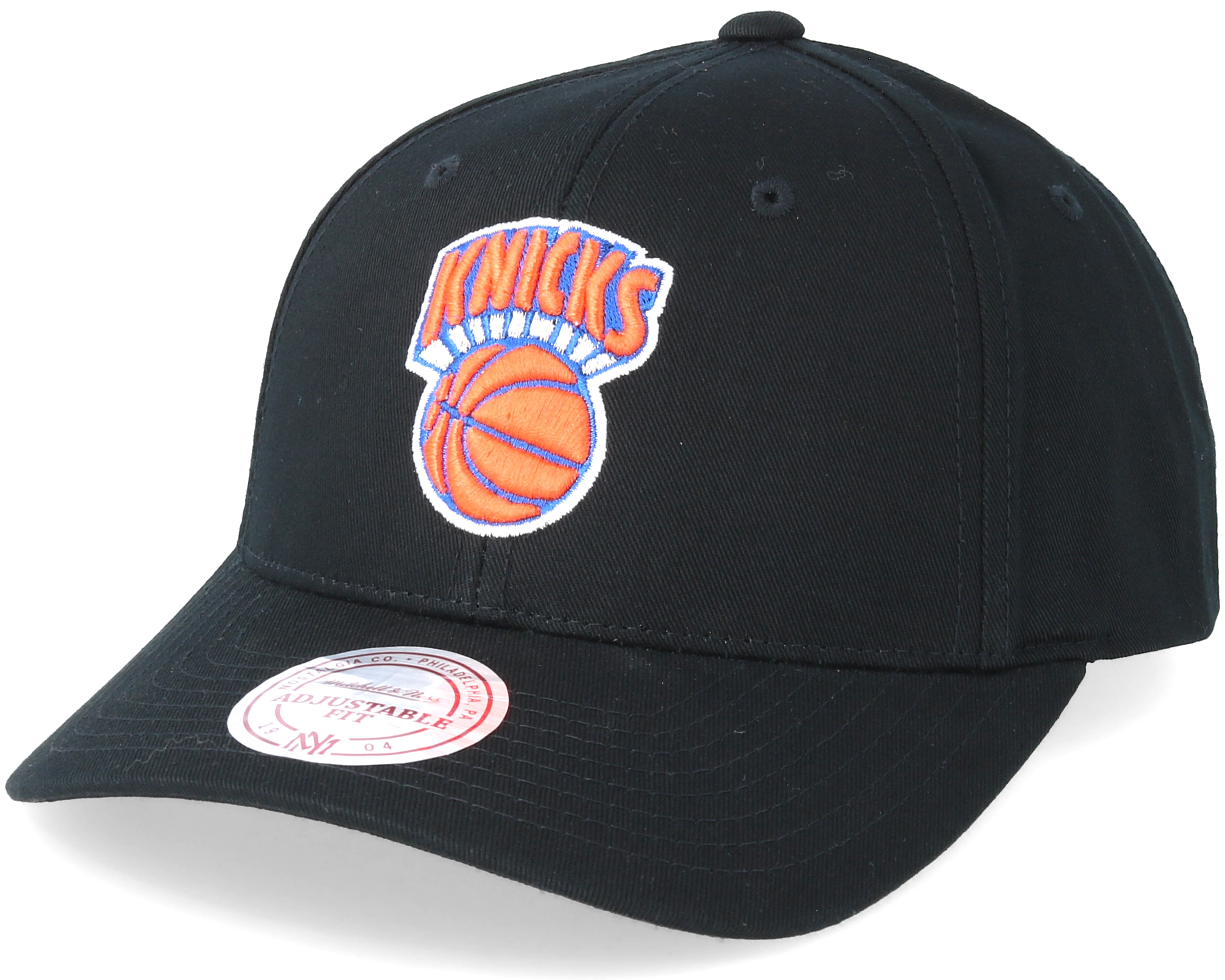 New York Knicks Team Logo Low Pro Black Adjustable - Mitchell & Ness ...