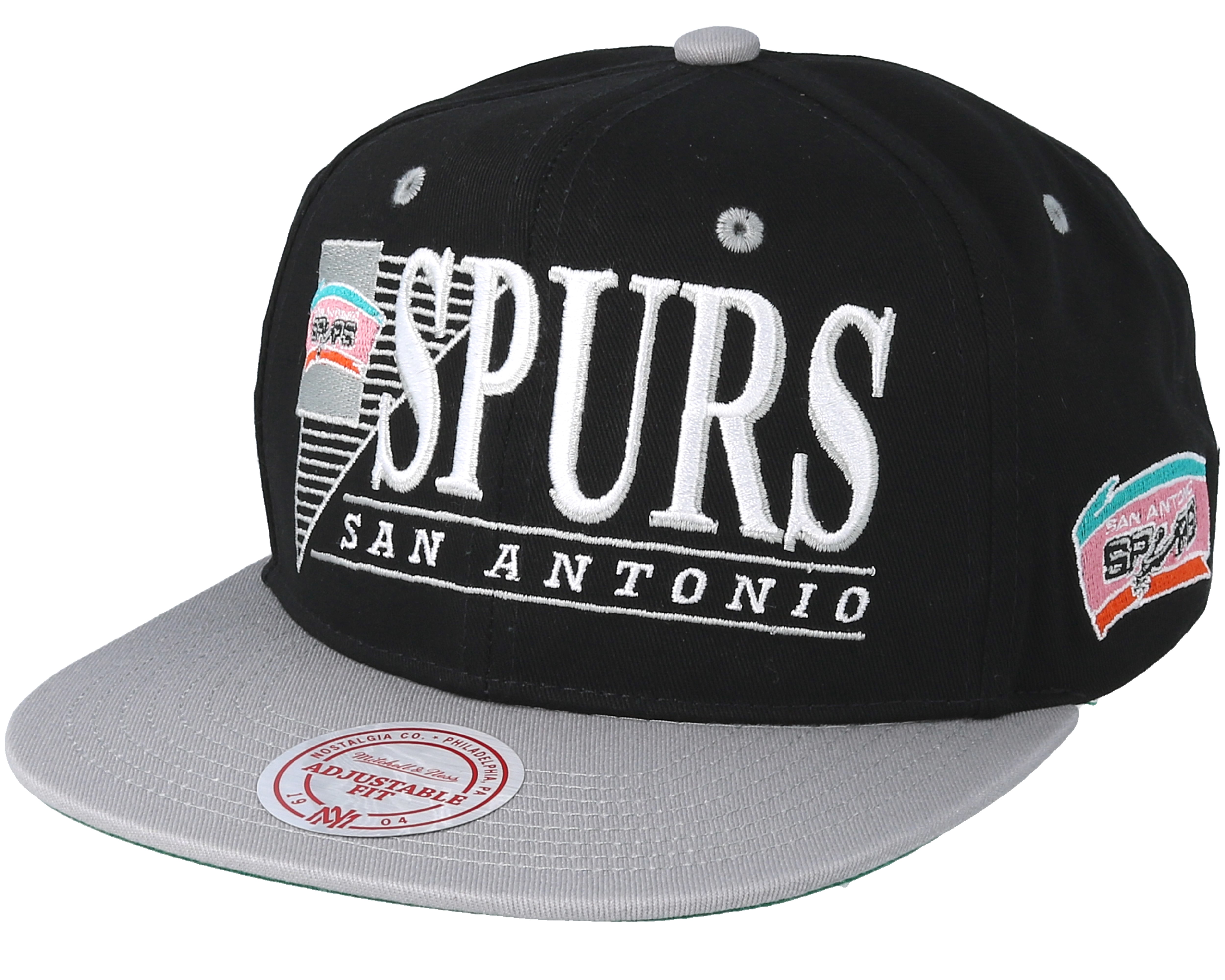 San Antonio Spurs Horizon Black/Grey Snapback | Hatstoreworld.com