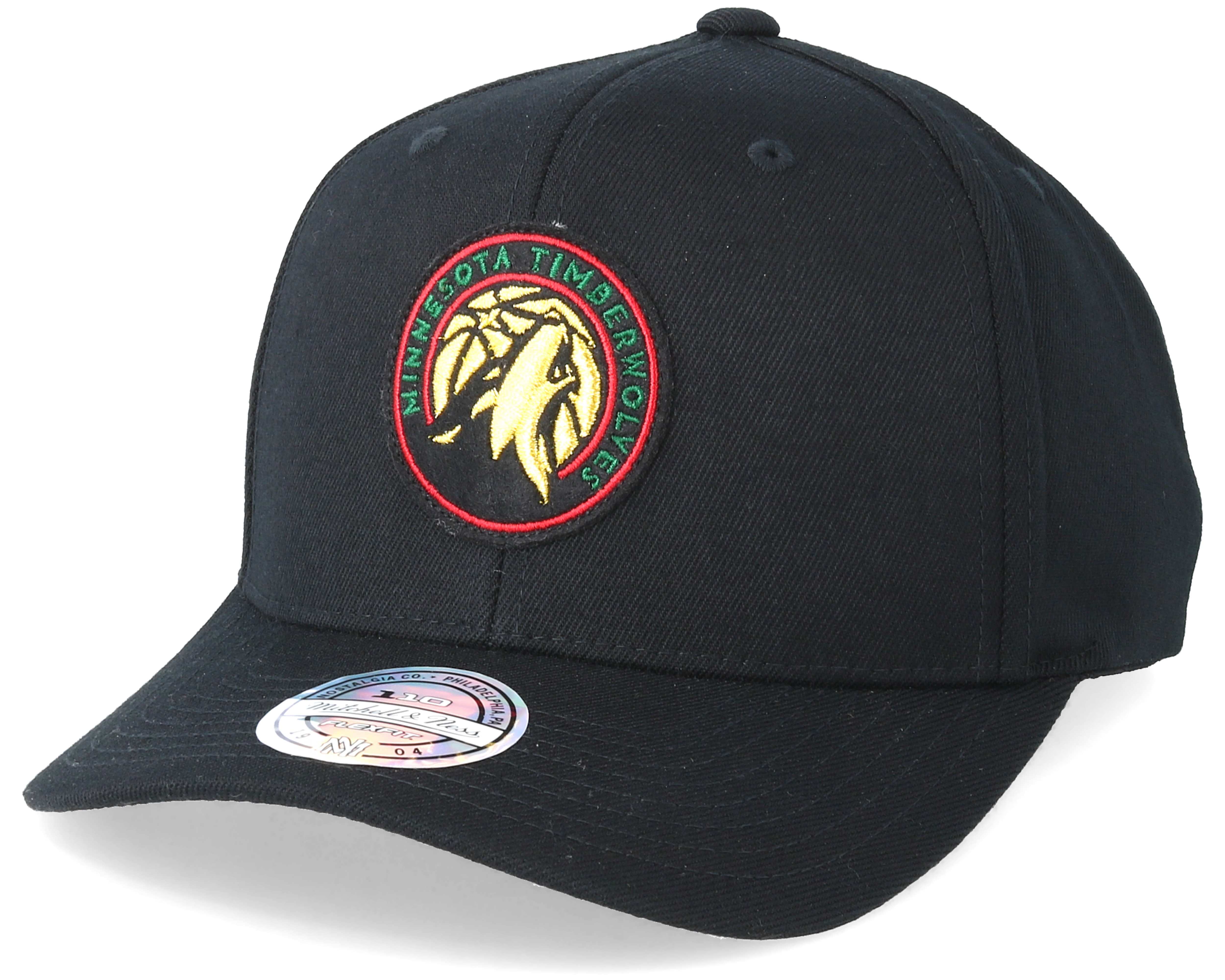 Minnesota Timberwolves Luxe Black 110 Adjustable - Mitchell & Ness Cap ...