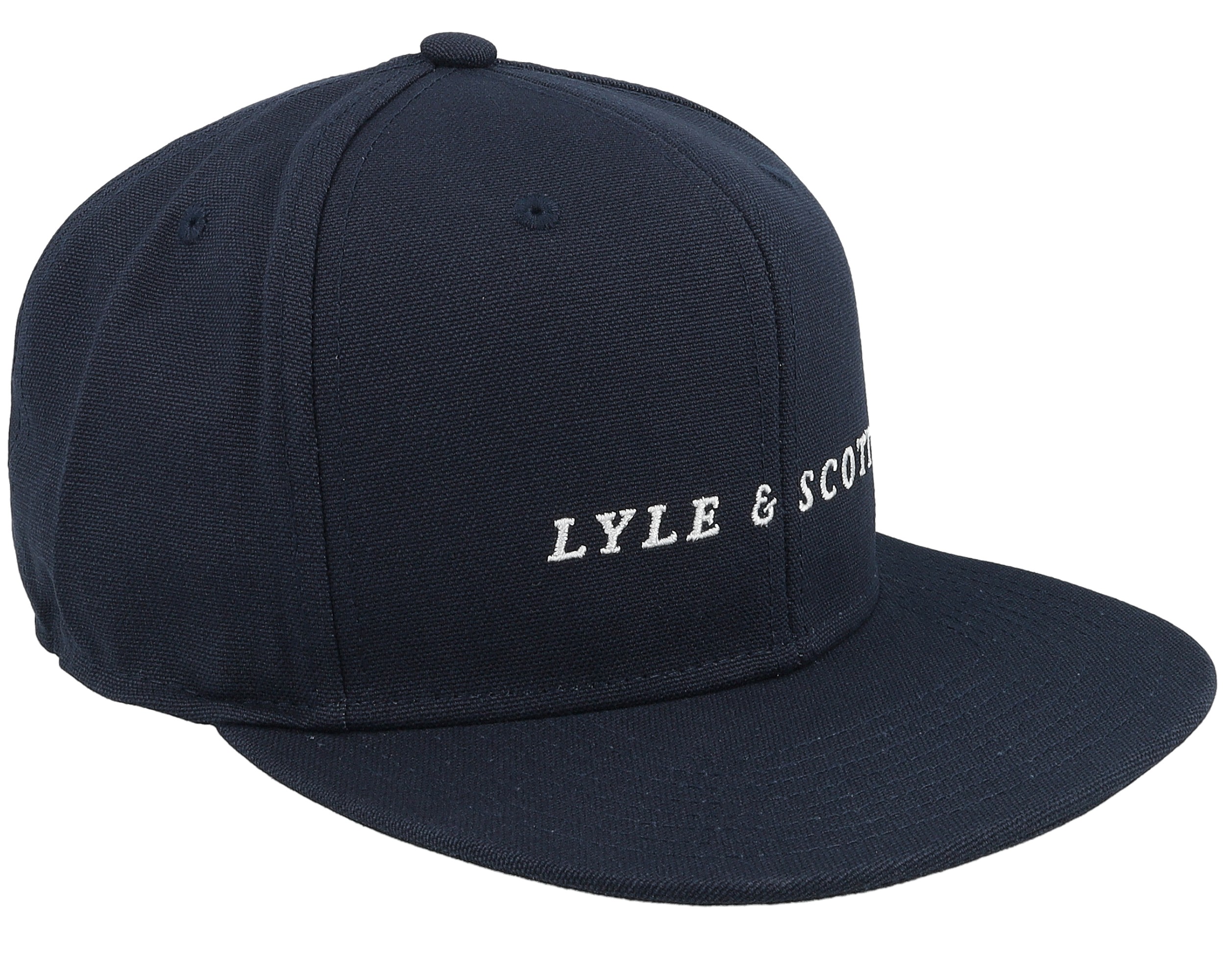 Script Cap Dark Navy Snapback | Hatstore.com