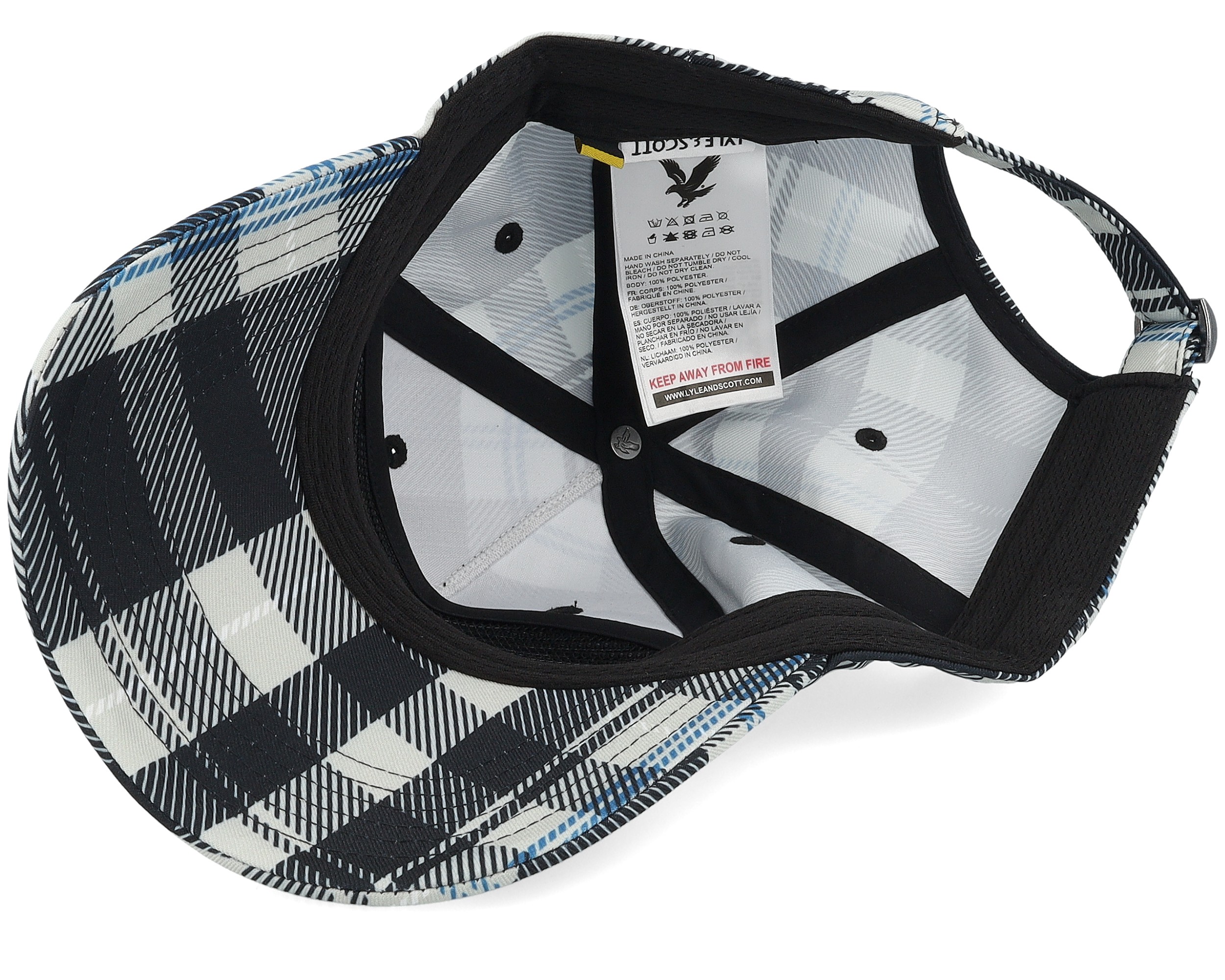 Tartan Cap Jet Black/ White Dad Cap | Hatstore.com