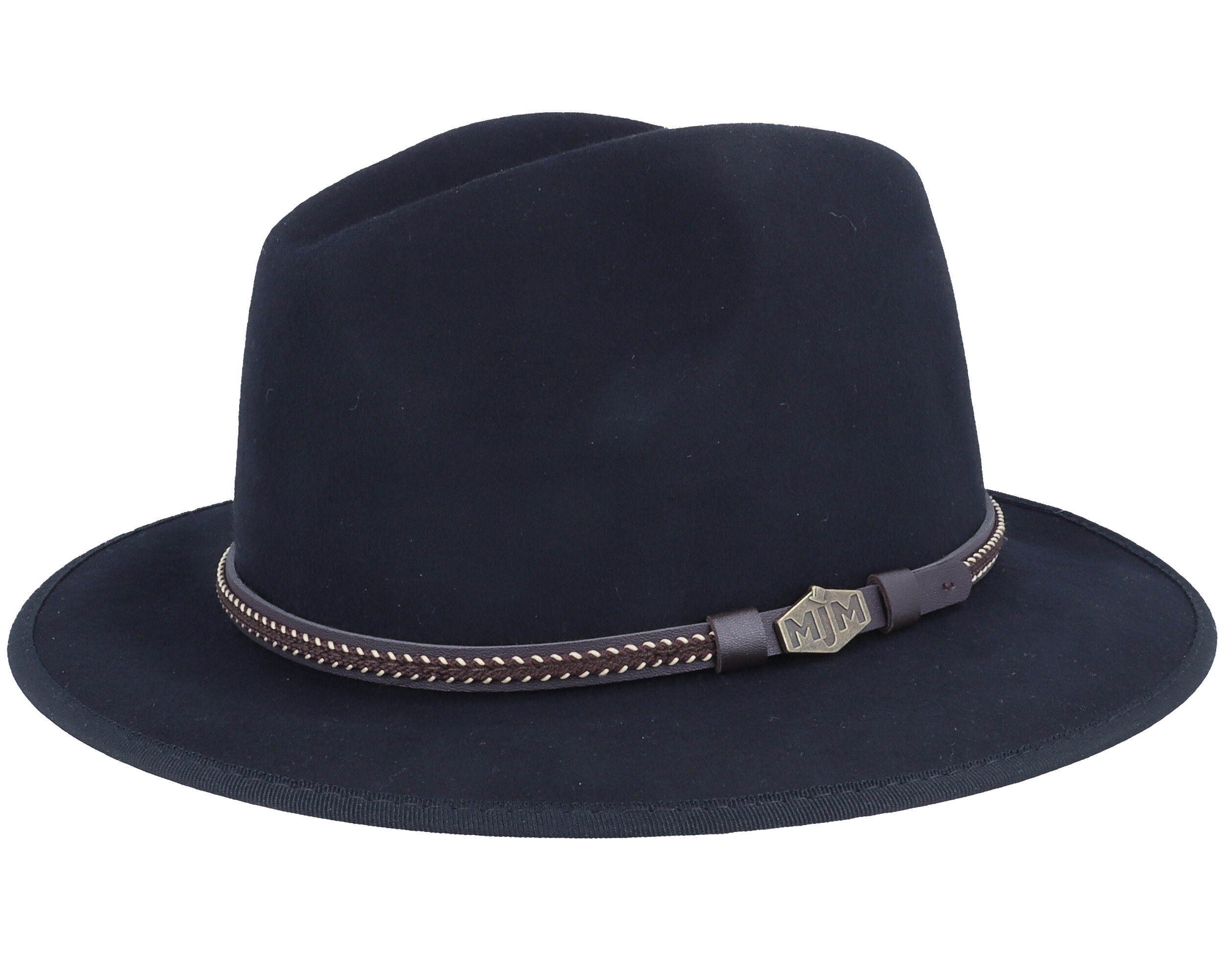 Johnson Woolfelt Wr/Cr Black Fedora | Hatstoreworld.com