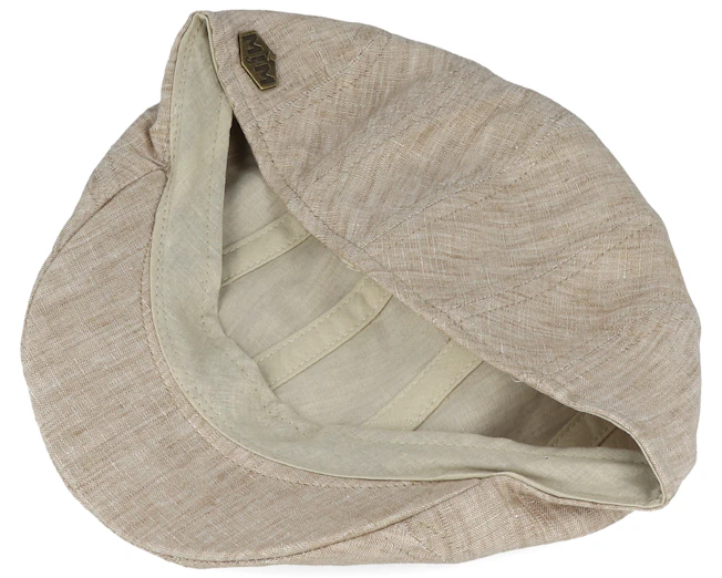 Maddy Eco Linen Beige Flat Cap - MJM Hats caps - Hatstoreworld.com