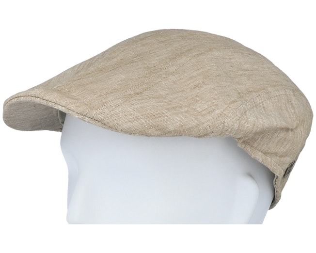Maddy Eco Linen Beige Flat Cap - MJM Hats caps - Hatstoreworld.com