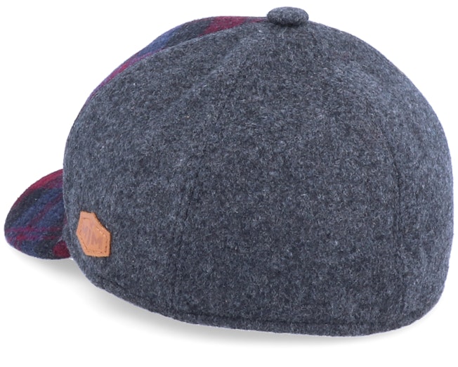 Baseball Wool Mix Checkered Red/Dark Grey Cap - MJM Hats caps ...
