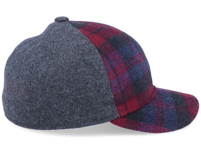 Baseball Wool Mix Checkered Red/Dark Grey Cap - MJM Hats caps ...