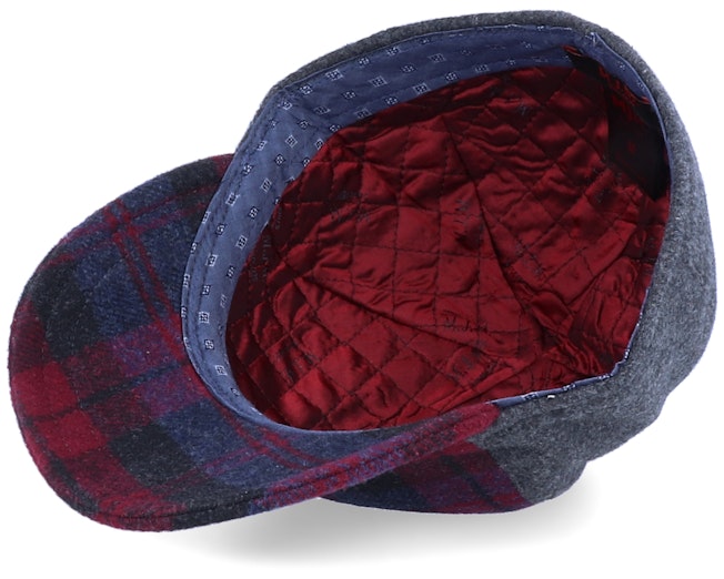 Baseball Wool Mix Checkered Red/Dark Grey Cap - MJM Hats caps ...